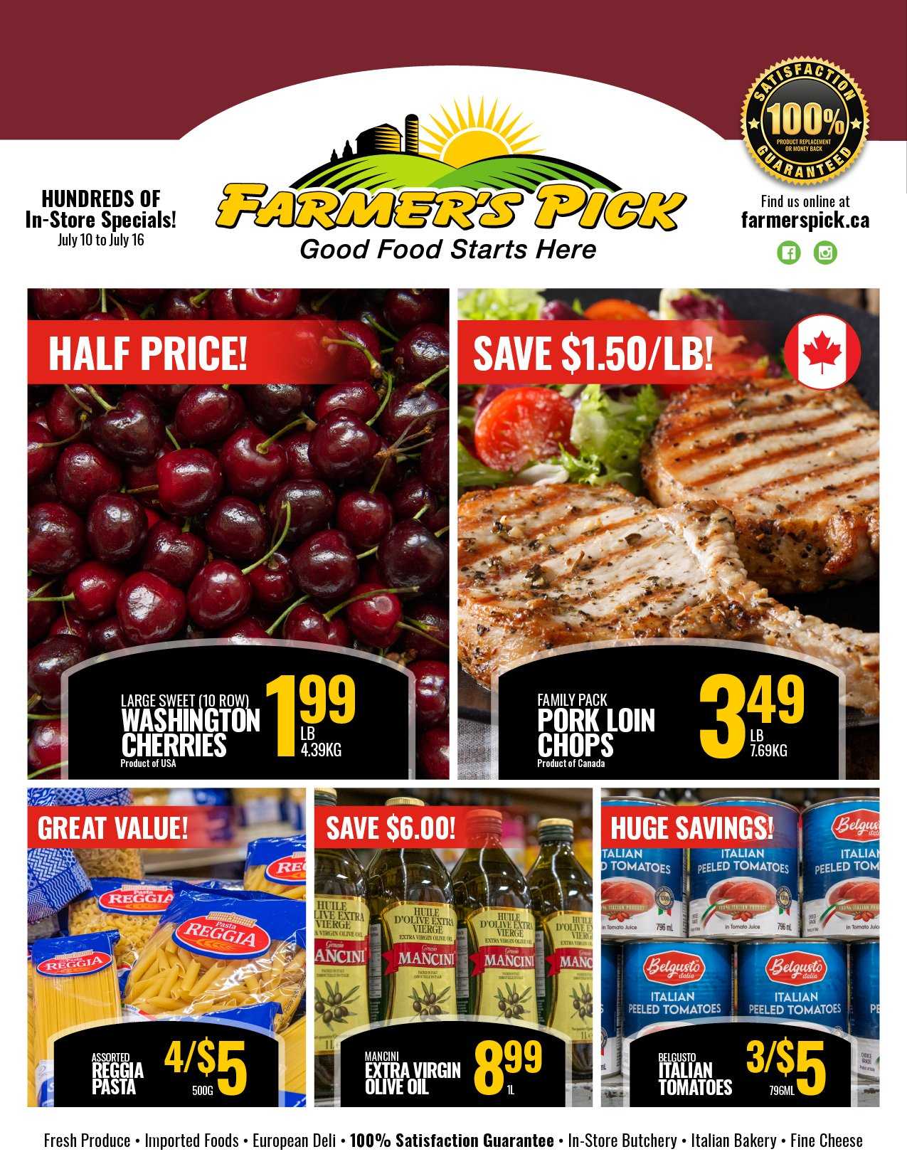 Farmer's Pick Flyer July 10 to 16