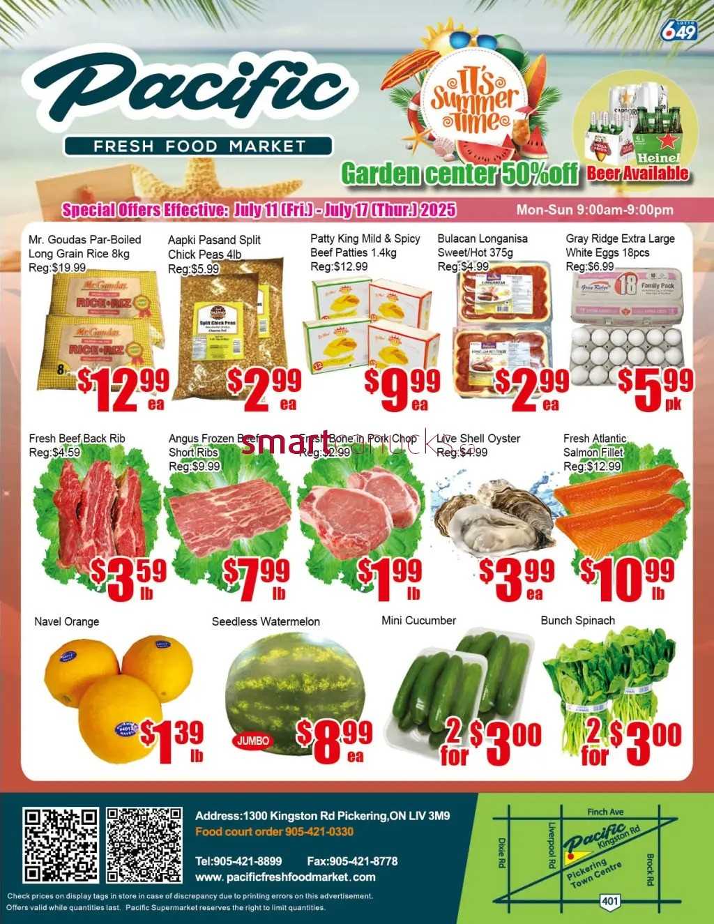 Pacific Fresh Food Market (Pickering) Flyer July 11 to 17