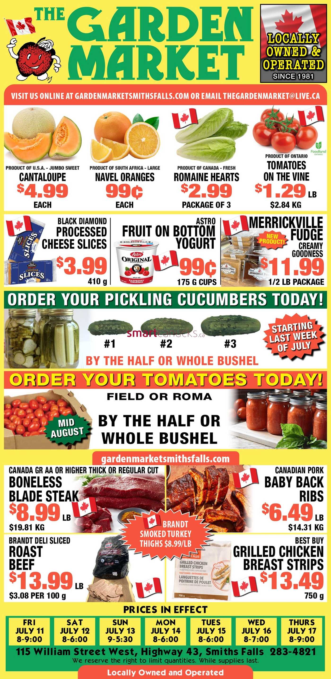 The Garden Market Flyer July 11 to 17