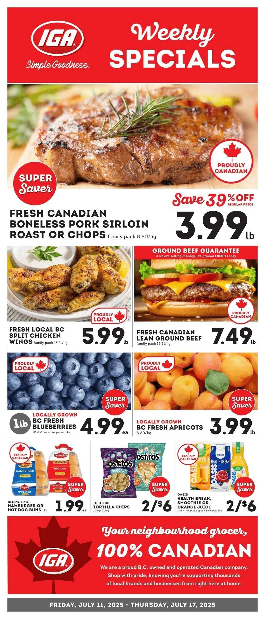 IGA Stores of BC Flyer July 11 to 17