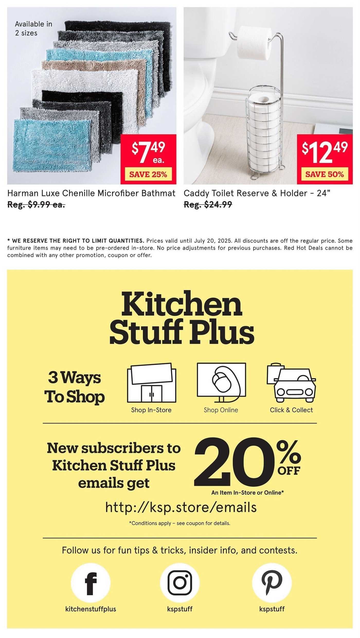 Kitchen Stuff Plus Red Hot Deals Flyer July 14 to 20