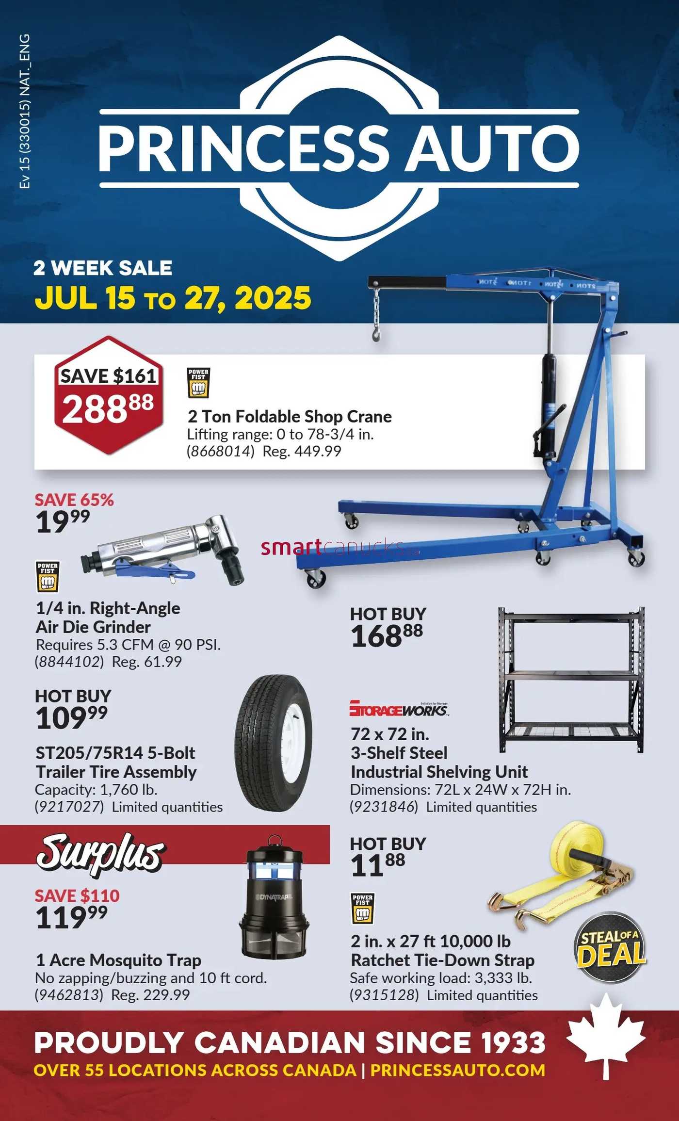 Princess Auto Flyer July 15 to 27