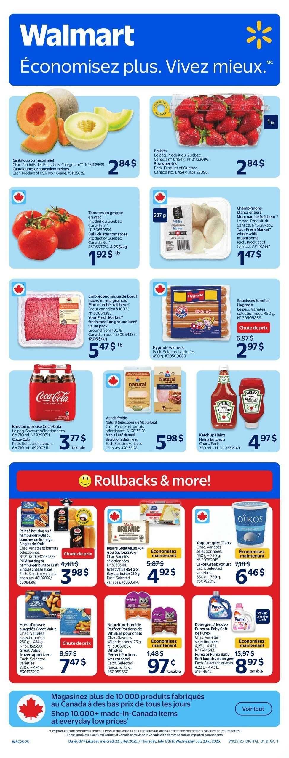Walmart (QC) Flyer July 17 to 23