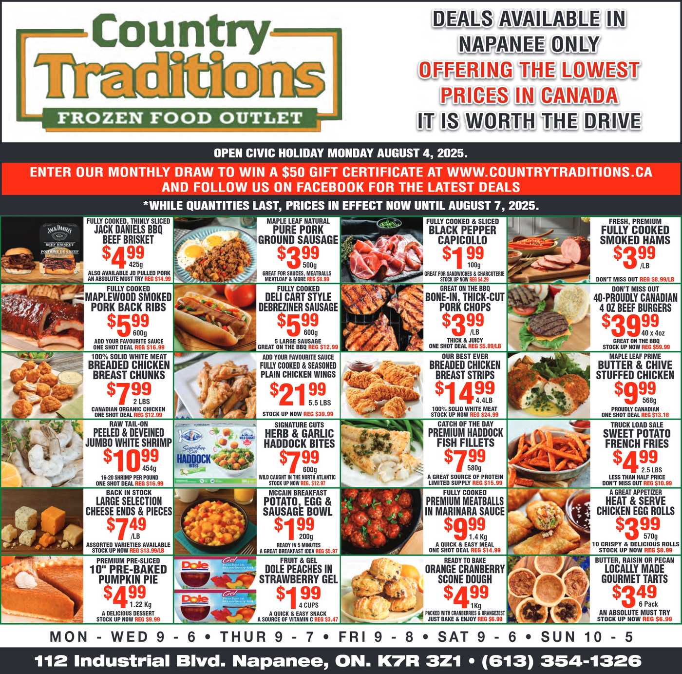 Country Traditions Flyer July 31 to August 7