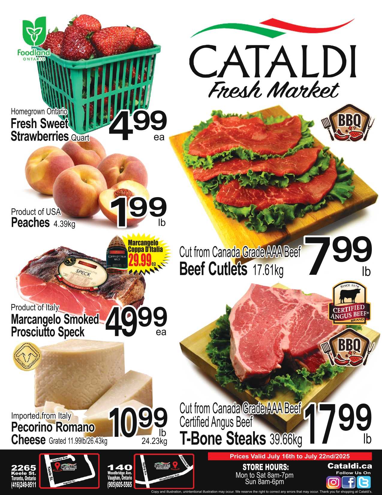Cataldi Fresh Market Flyer July 16 to 22