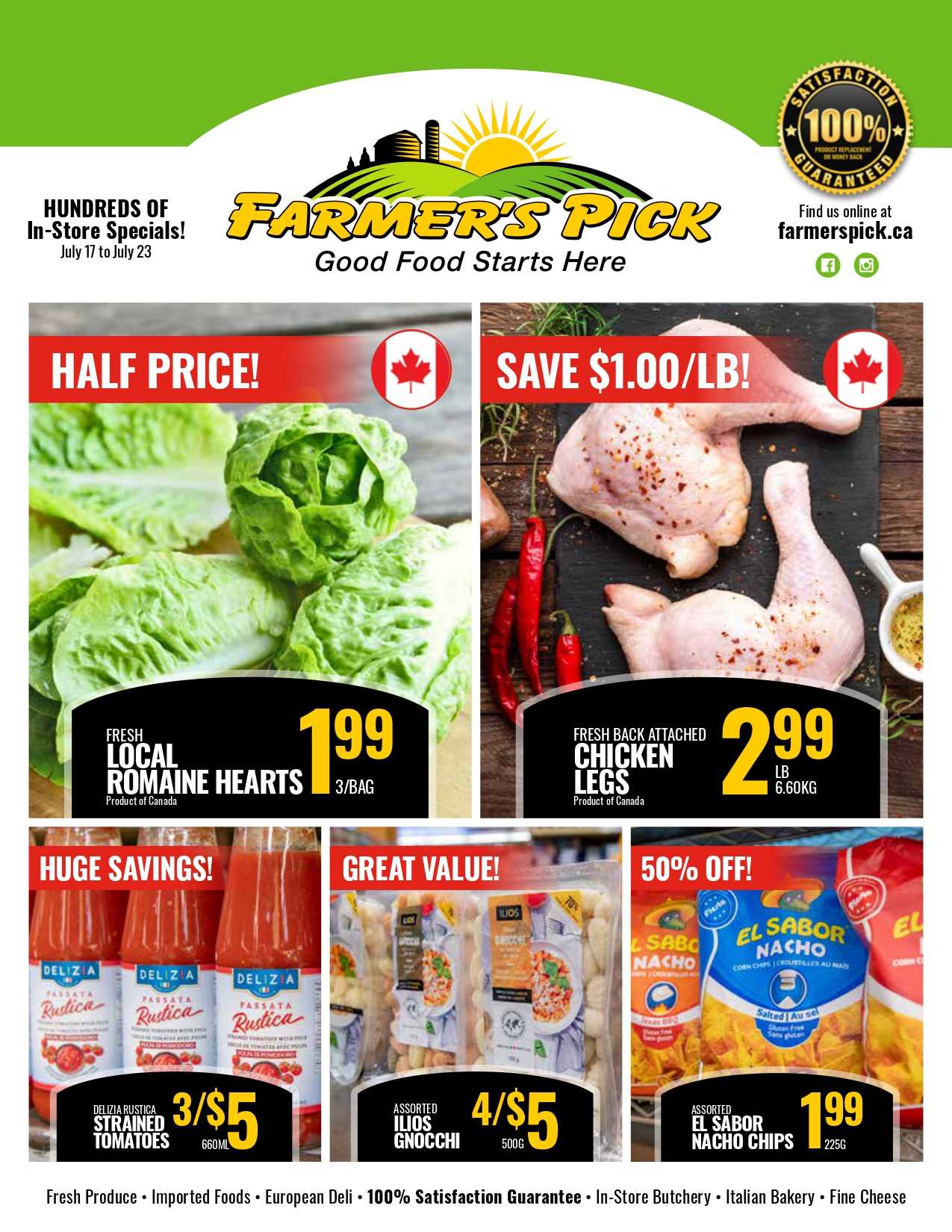 Farmer's Pick Flyer July 17 to 23