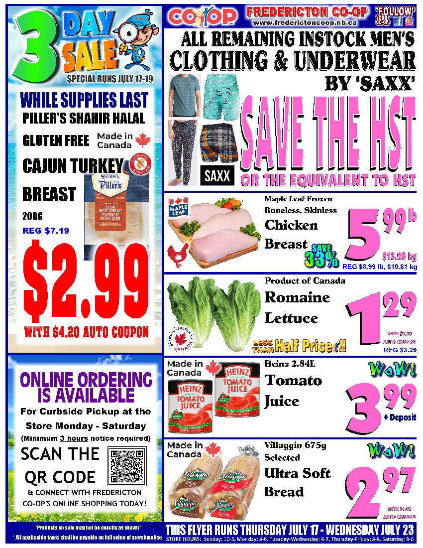 Fredericton Co-op Flyer July 17 to 23