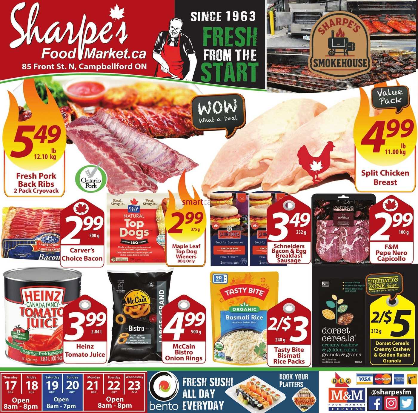 Sharpe's Food Market Flyer July 17 to 23