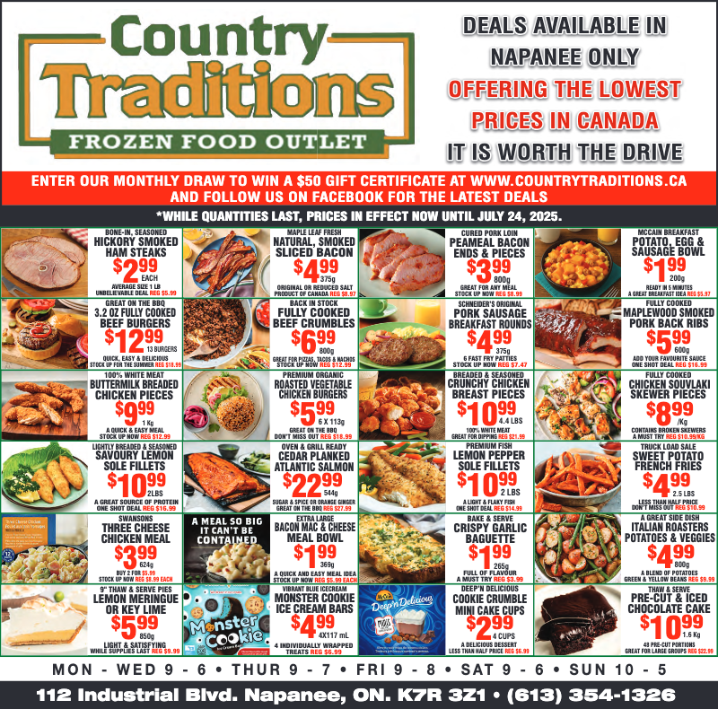Country Traditions Flyer July 18 to 24