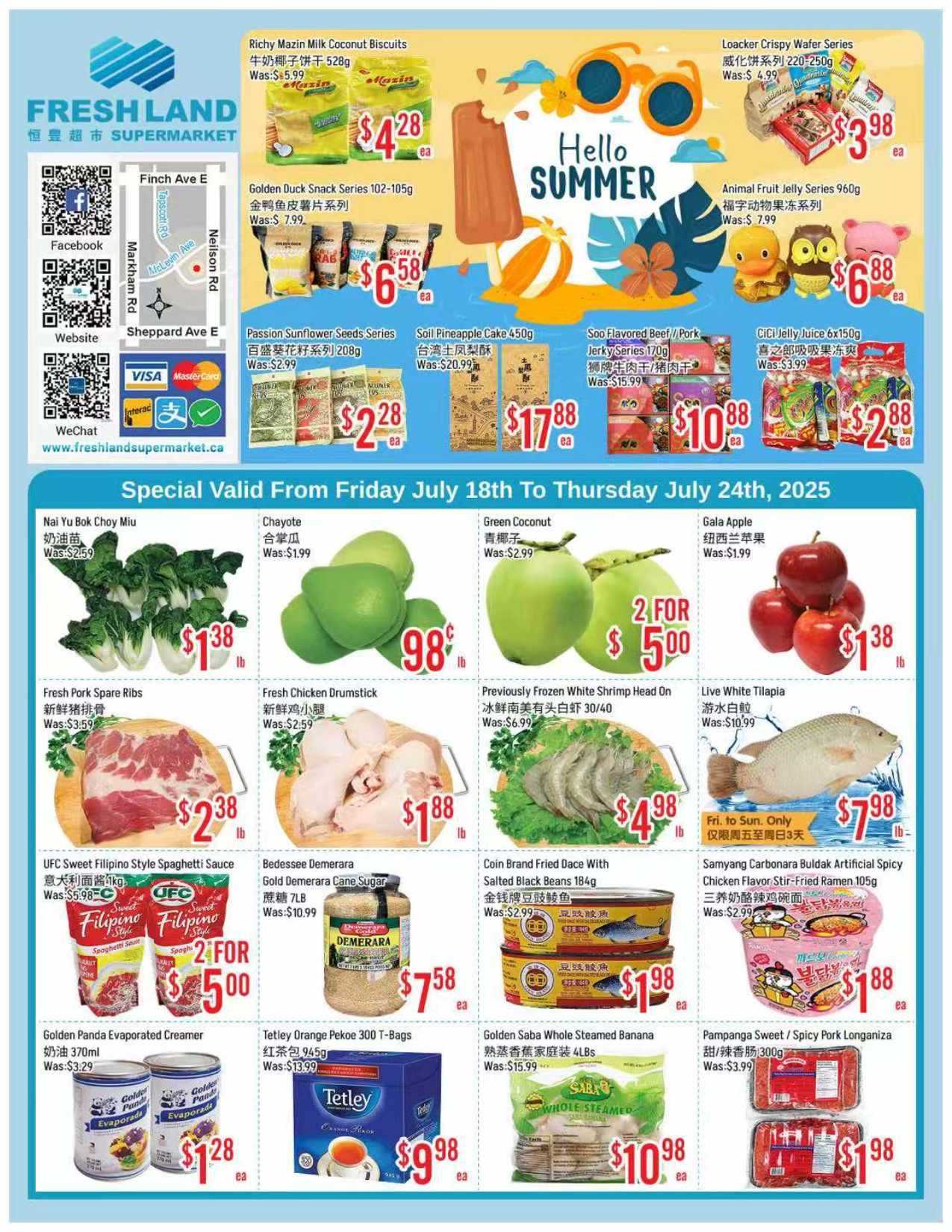 FreshLand Supermarket Flyer July 18 to 24