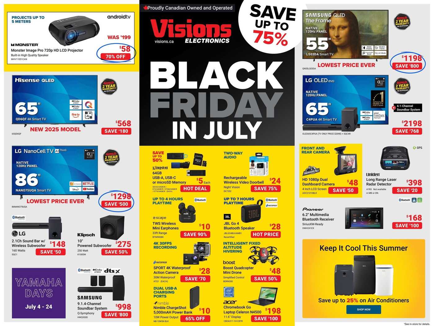Visions Electronics Flyer July 18 to 24