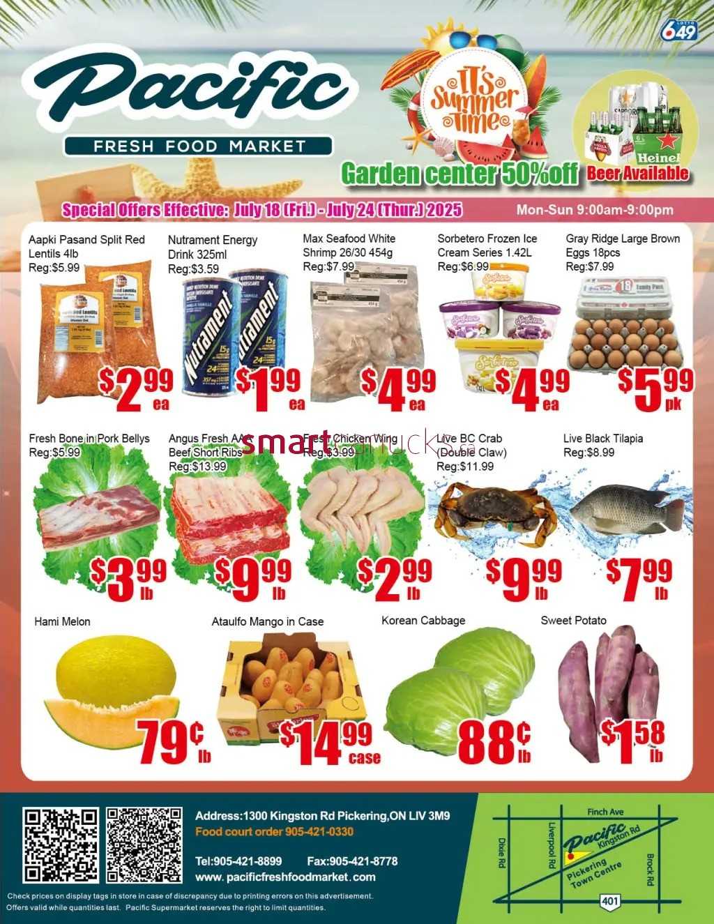 Pacific Fresh Food Market (Pickering) Flyer July 18 to 24