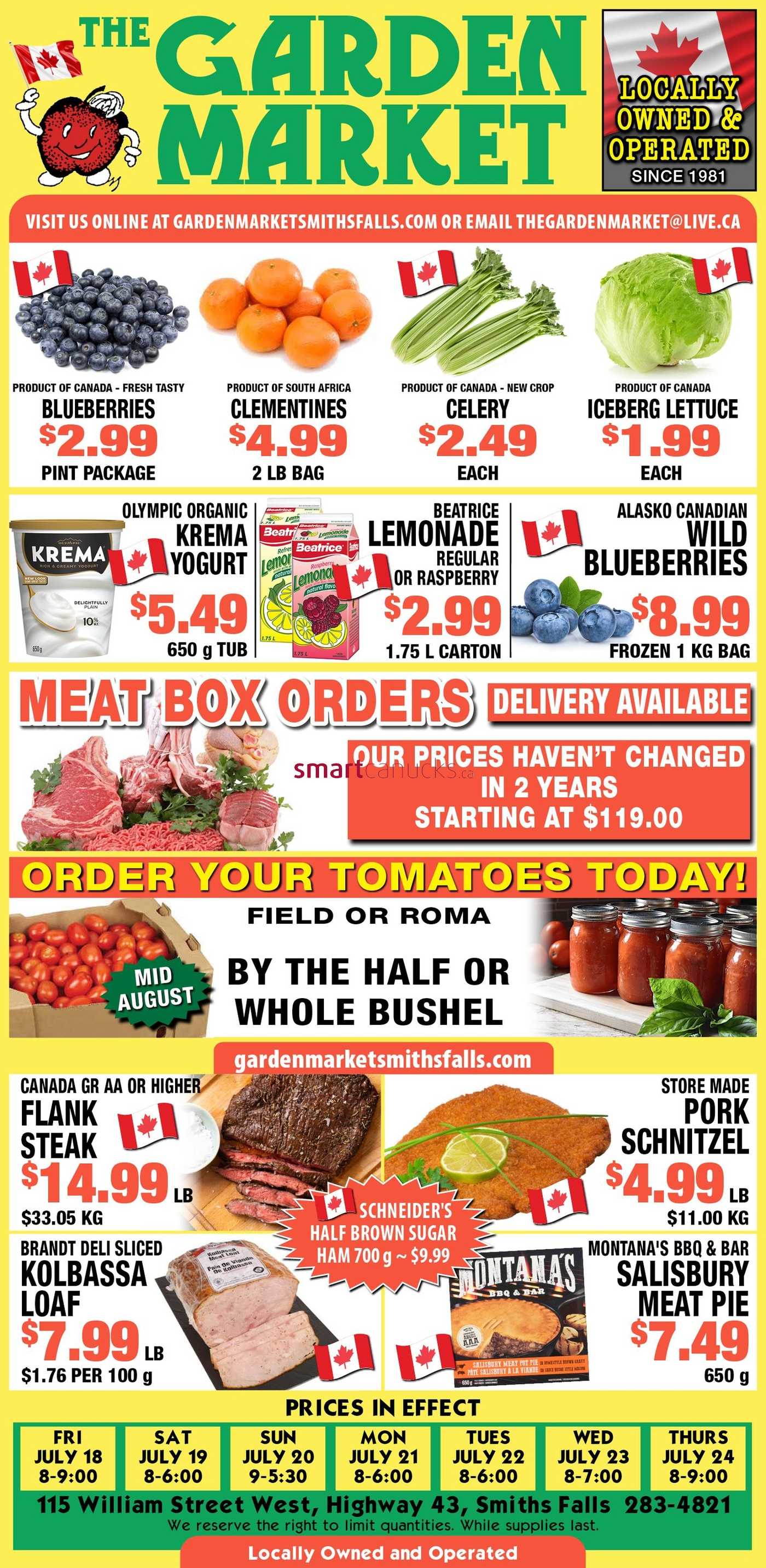 The Garden Market Flyer July 18 to 24
