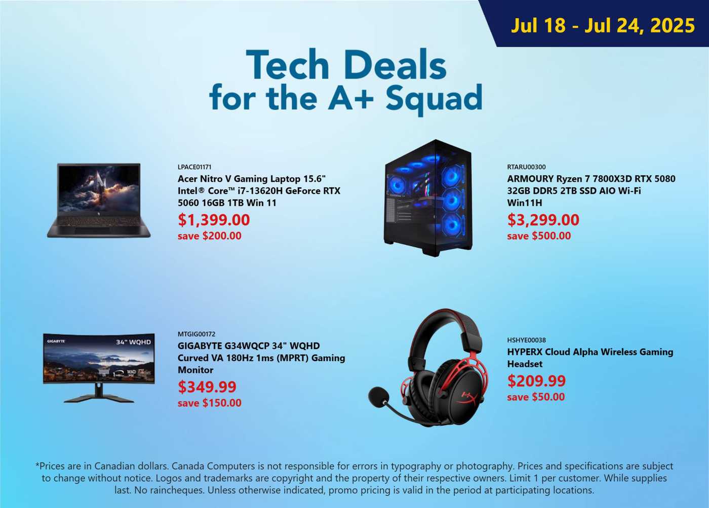 Canada Computers Flyer July 18 to 24