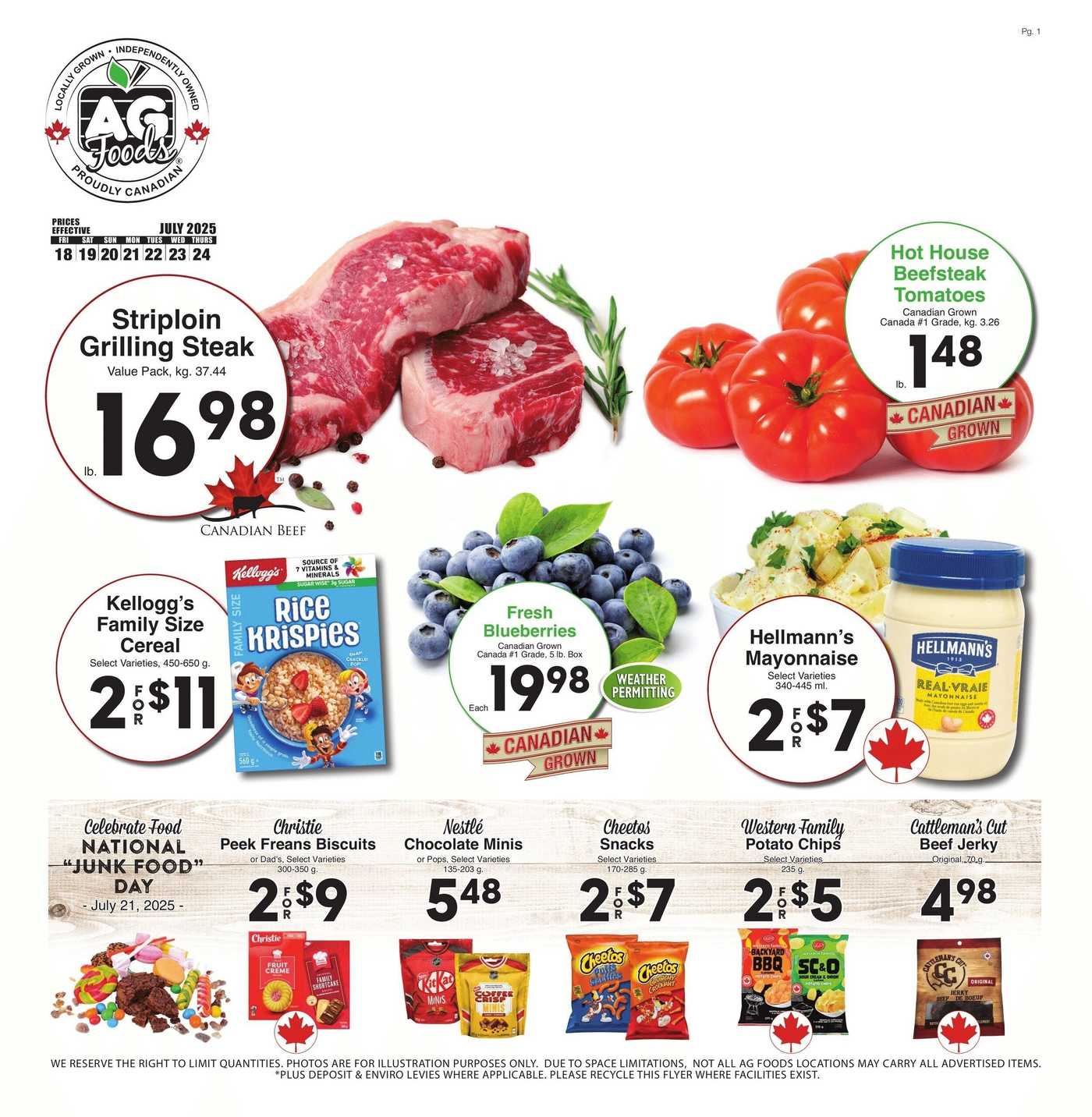 AG Foods Flyer July 18 to 24