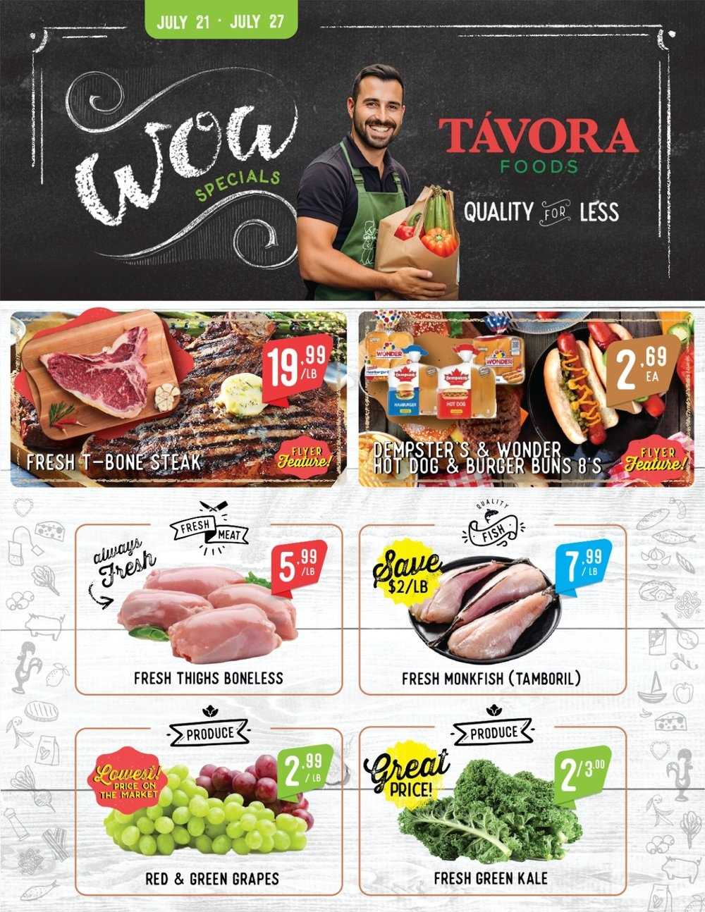 Tavora Foods Flyer July 21 to 27