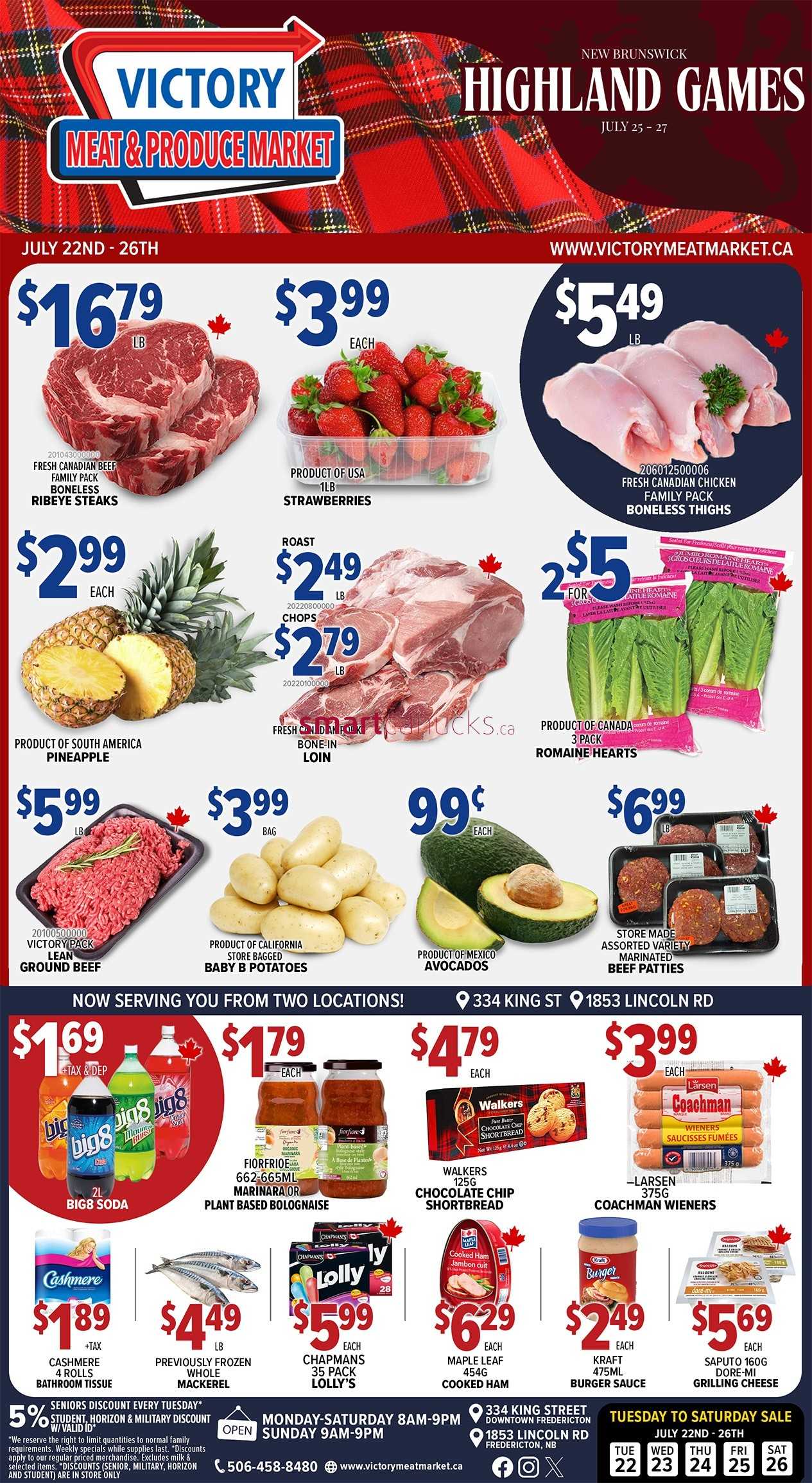 Victory Meat Market Flyer July 22 to 26