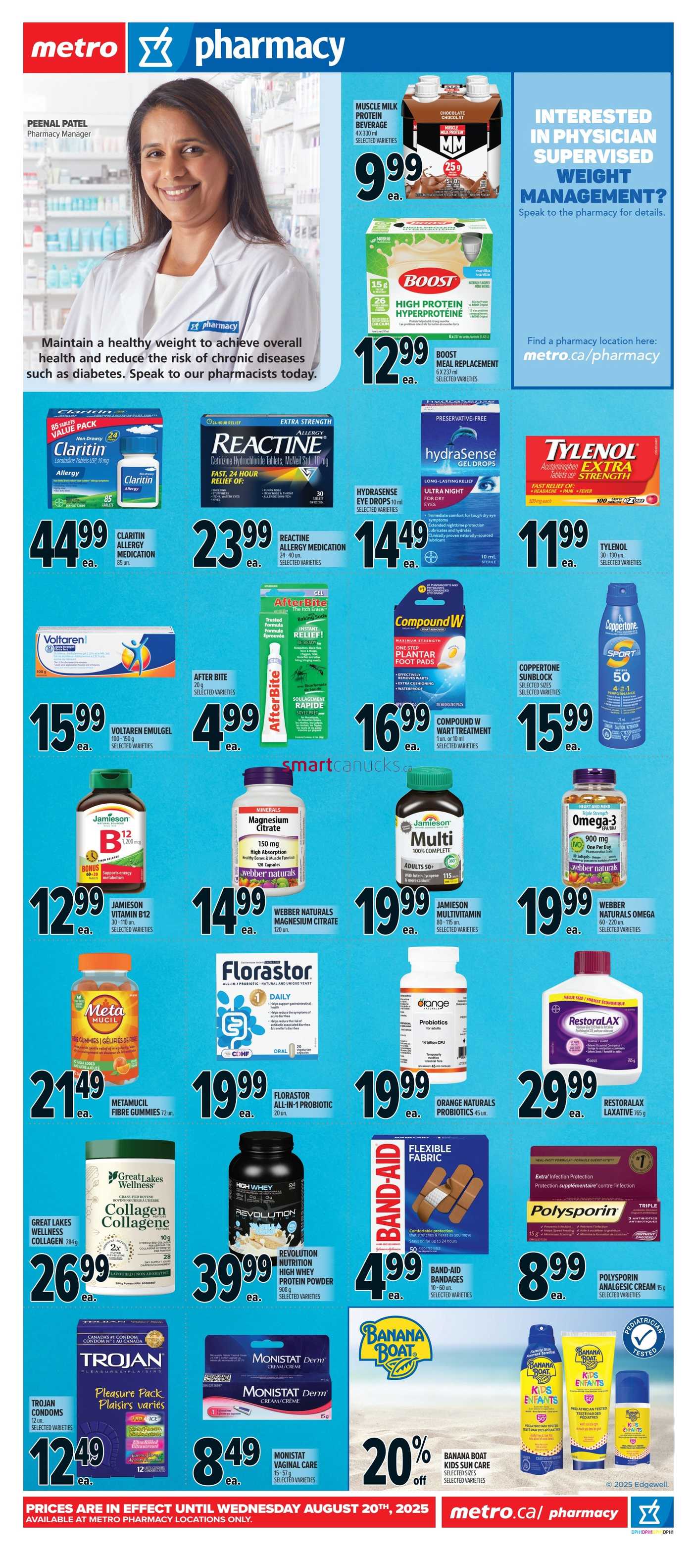 Metro (ON) Pharmacy Flyer July 24 to August 20