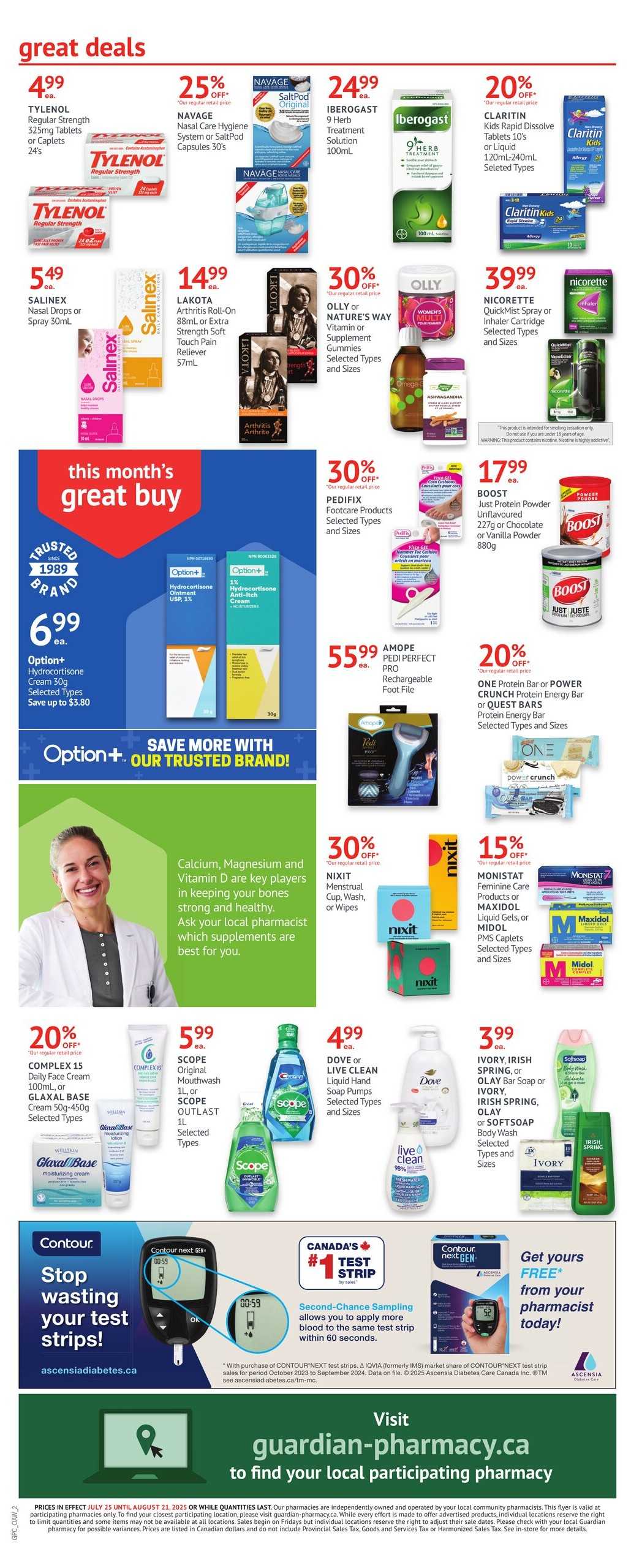 Guardian Pharmacy Monthly Flyer July 25 to August 21
