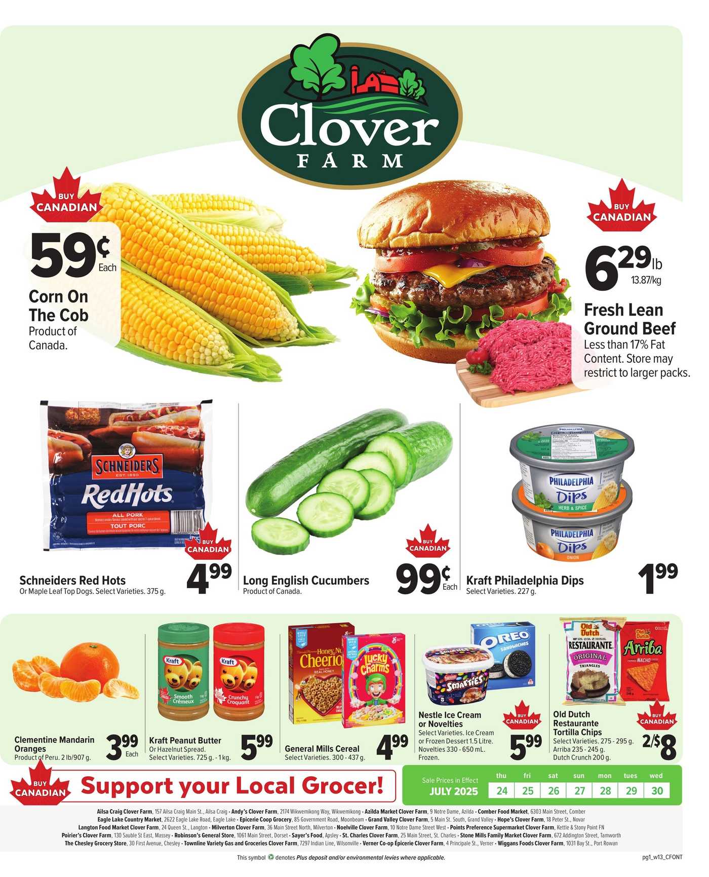 Clover Farm (ON) Flyer July 24 to 30