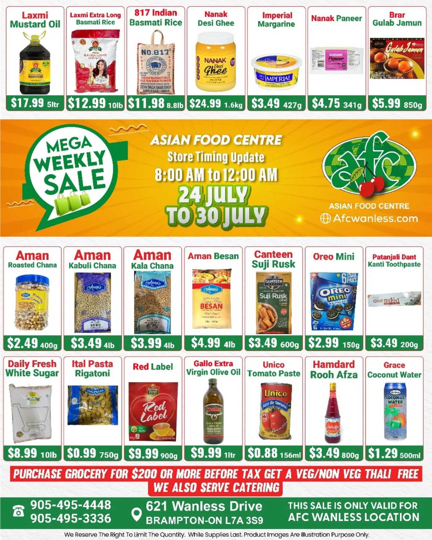 Asian Food Centre (Wanless Dr.) Flyer July 24 to 30