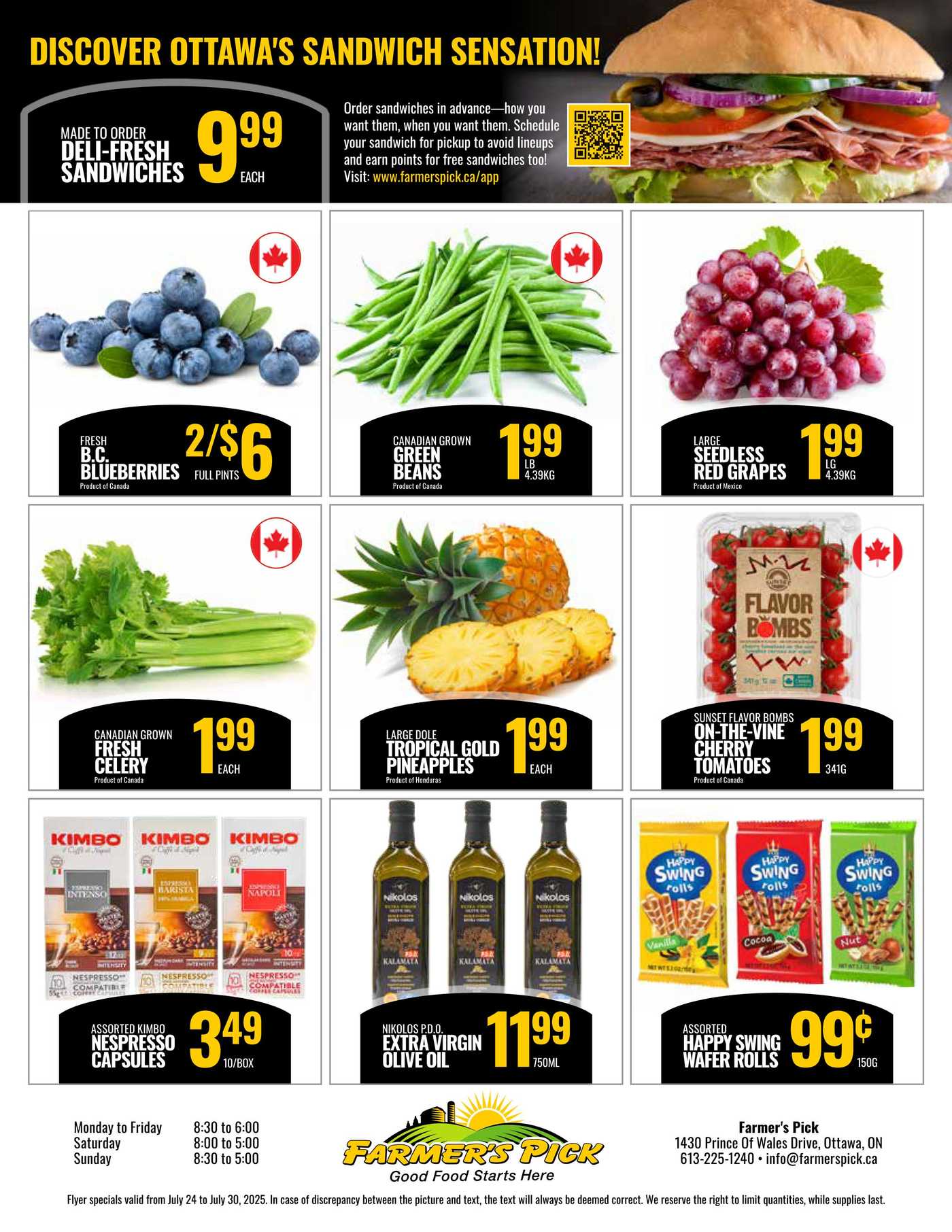 Farmer's Pick Flyer July 24 to 30