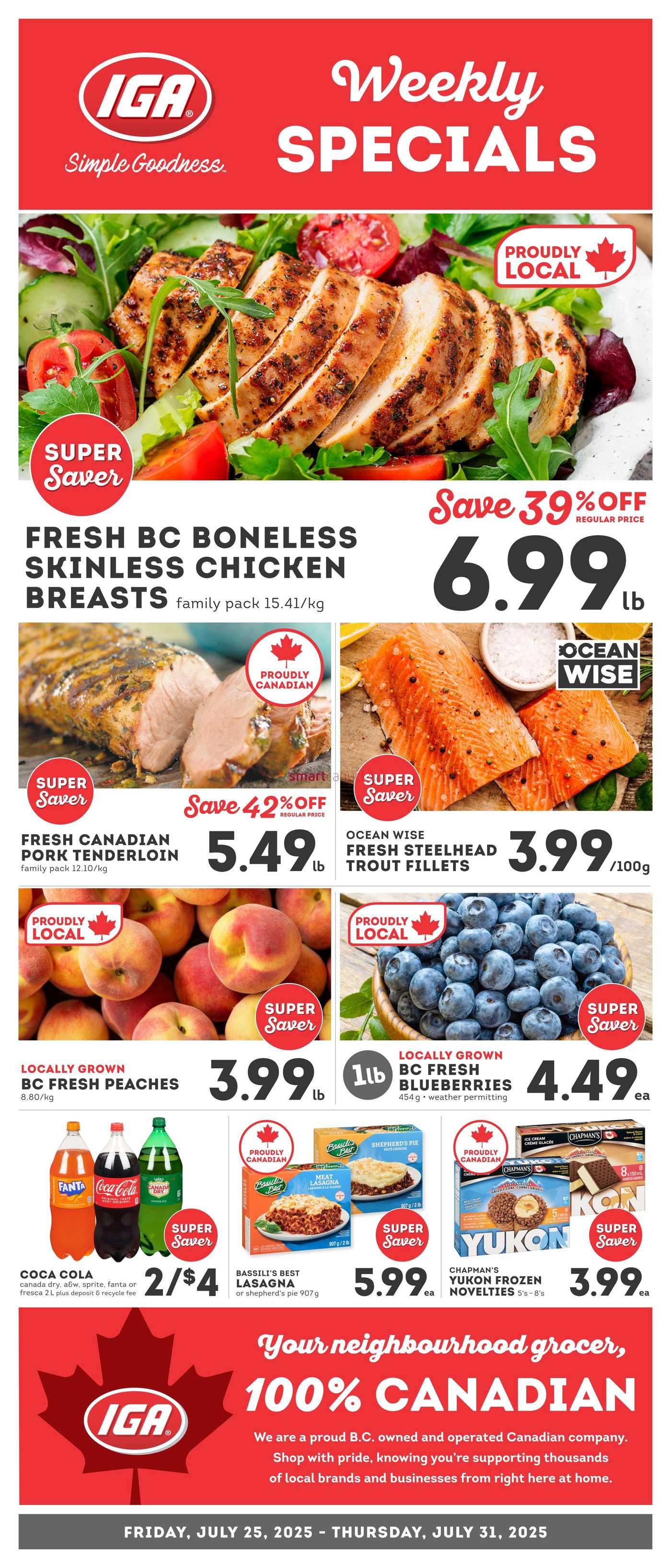 IGA Stores of BC Flyer July 25 to 31