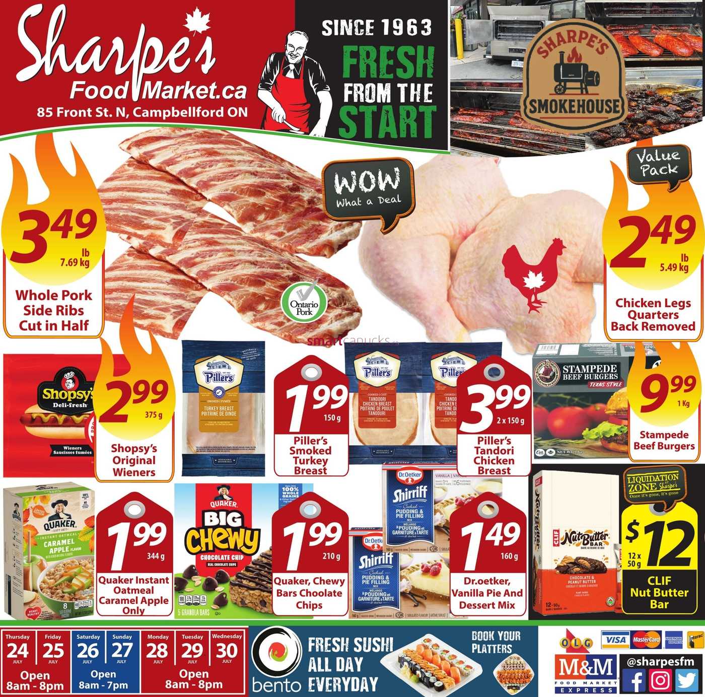 Sharpe's Food Market Flyer July 24 to 30