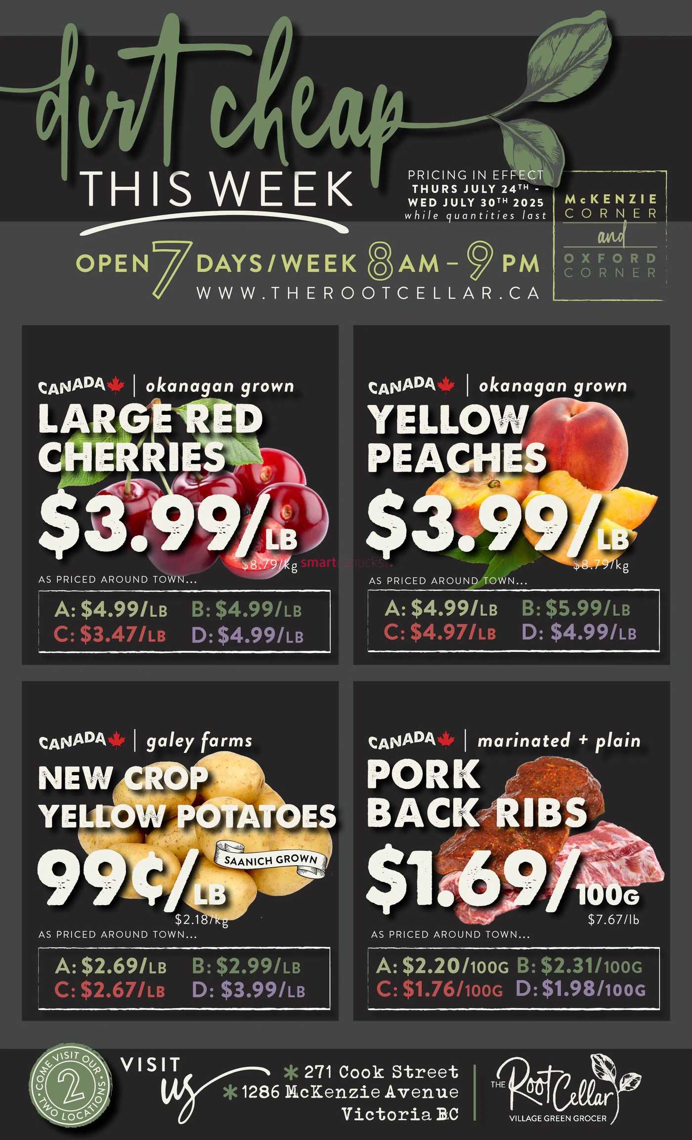 The Root Cellar Flyer July 24 to 30