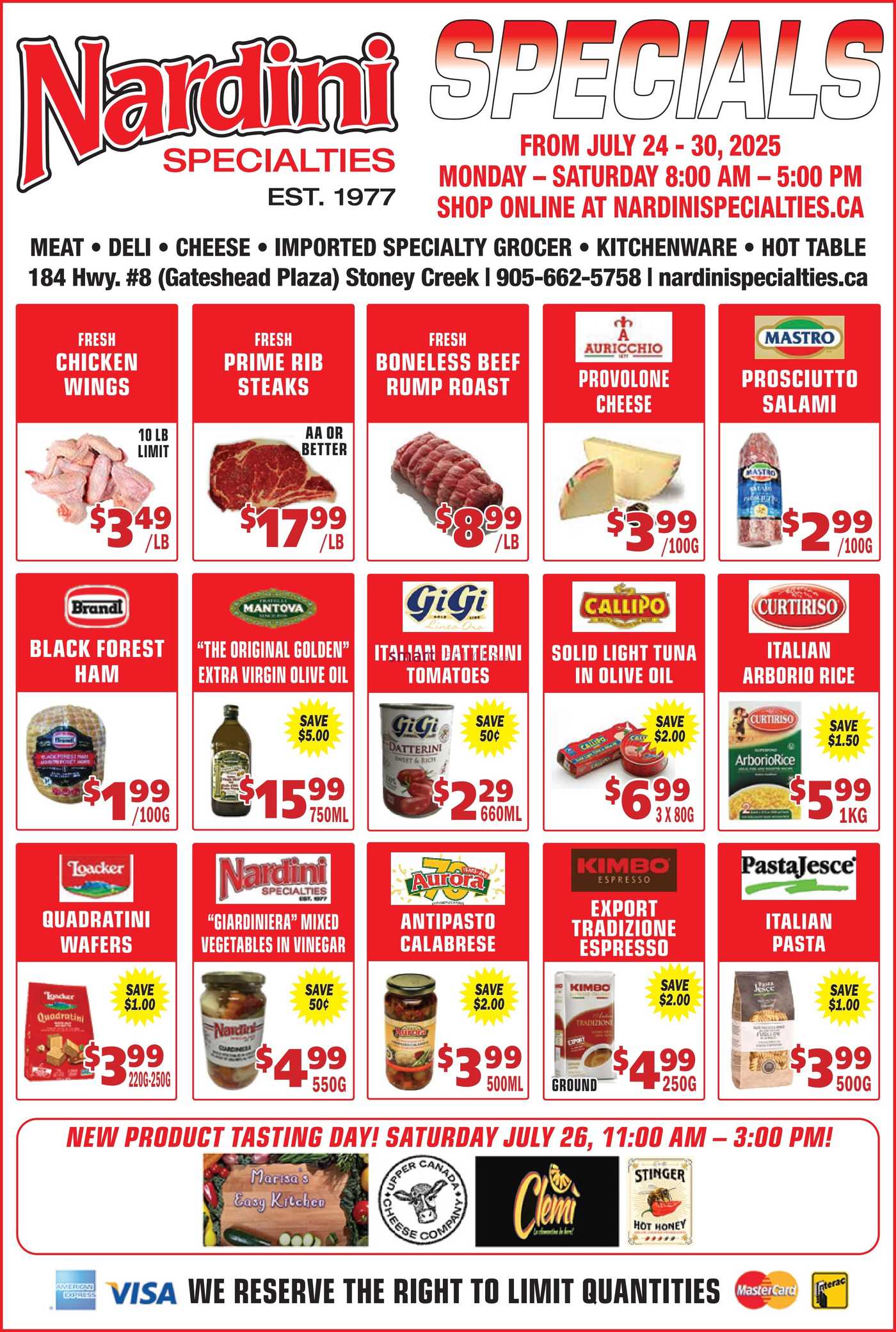 Nardini Specialties Flyer July 24 to 30
