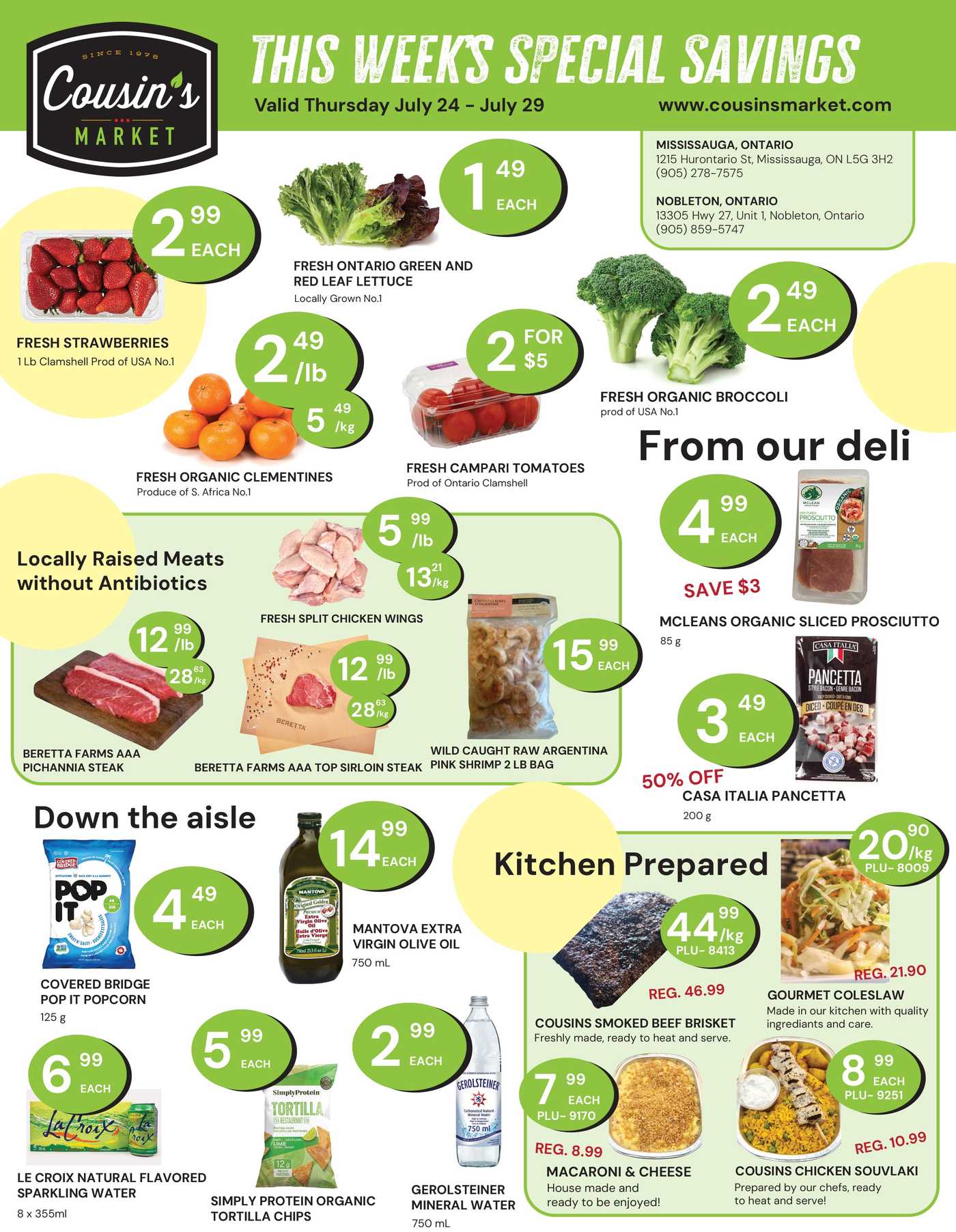 Cousin's Market Flyer July 24 to 29