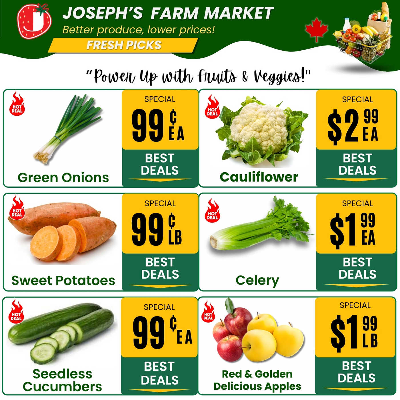 Joseph's Farm Market Flyer July 25 to 30