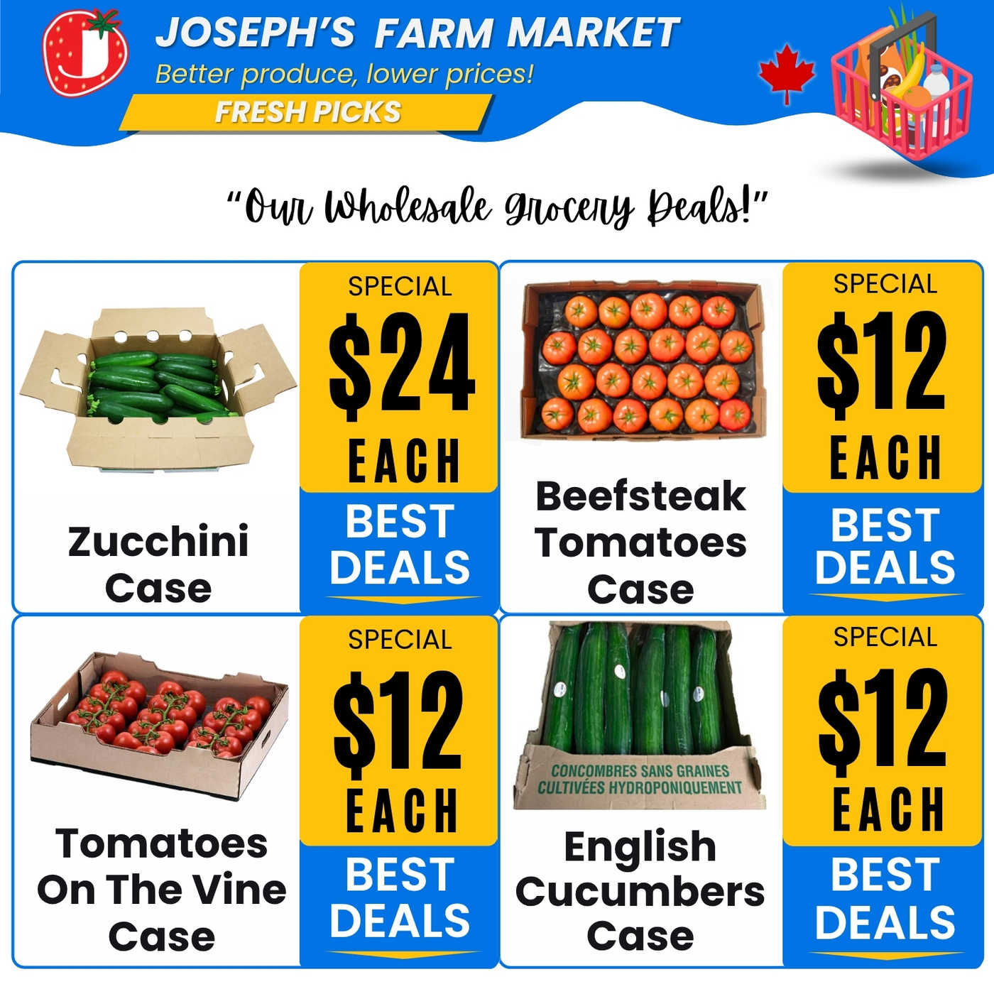 Joseph's Farm Market Flyer July 25 to 30