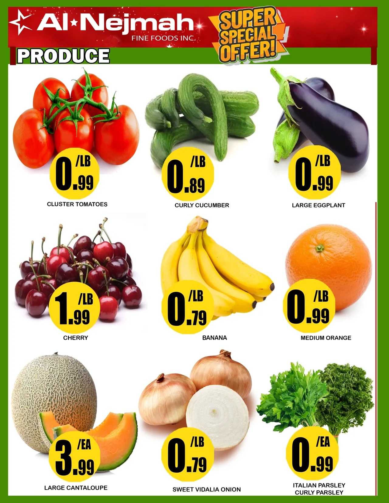 Alnejmah Fine Foods Inc. Flyer July 25 to 31