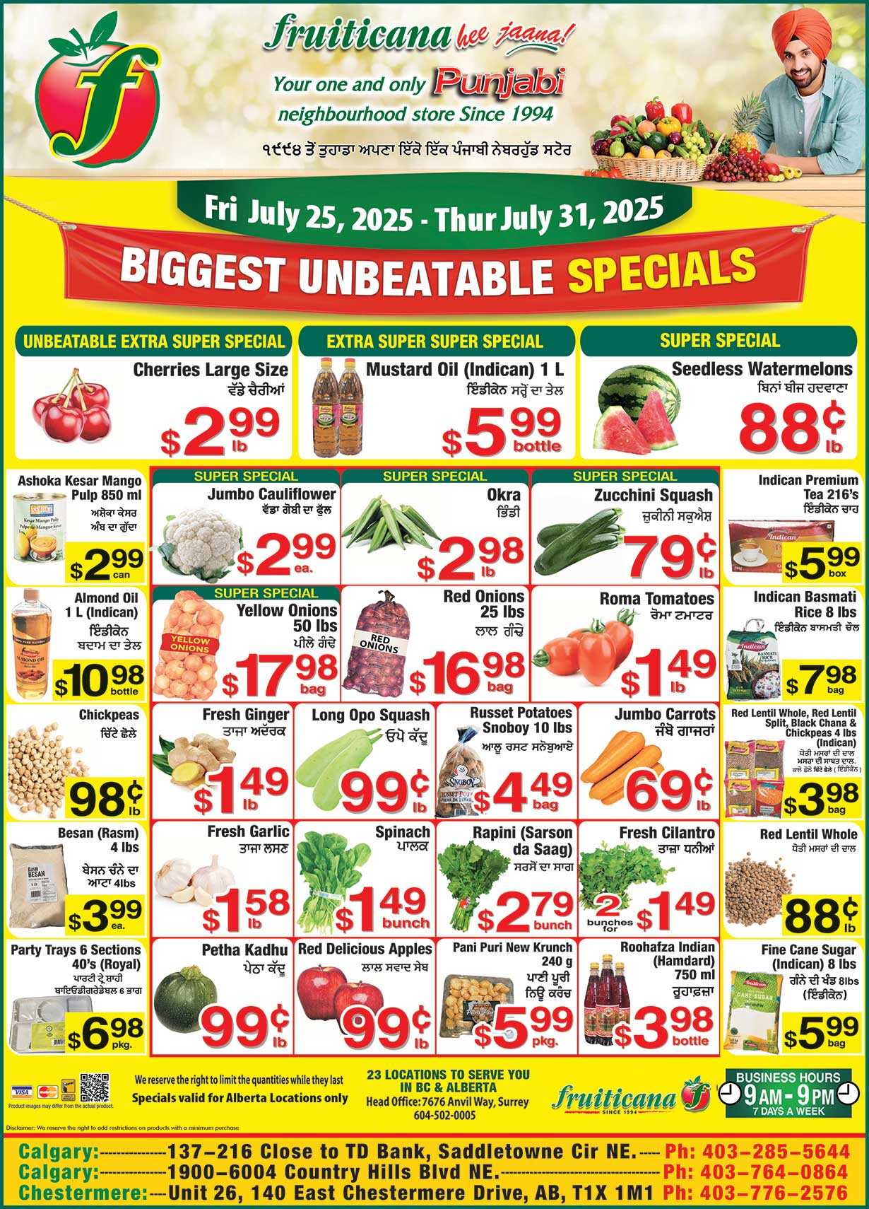 Fruiticana (Calgary) Flyer July 25 to 31