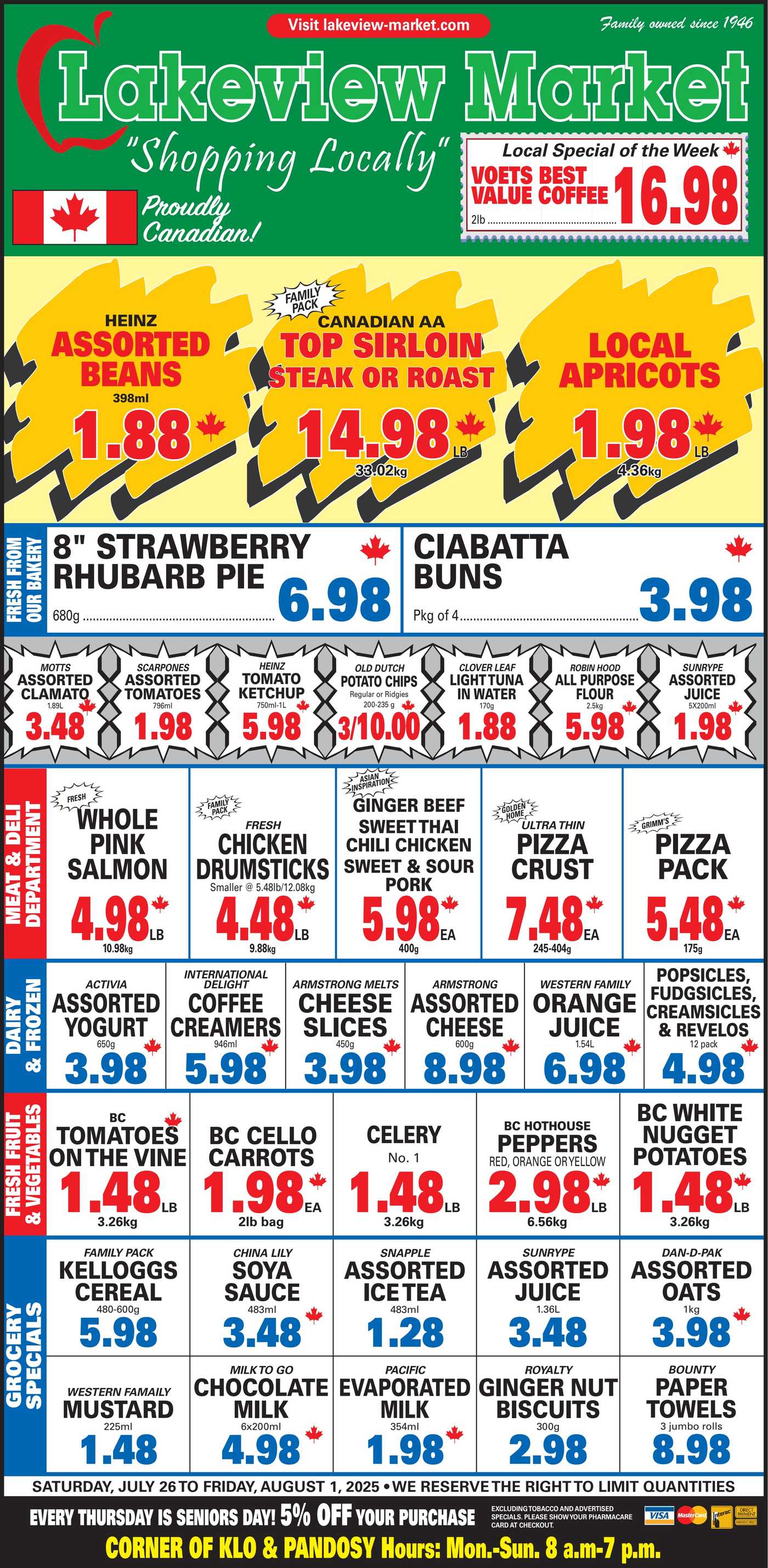 Lakeview Market Flyer July 26 to August 1