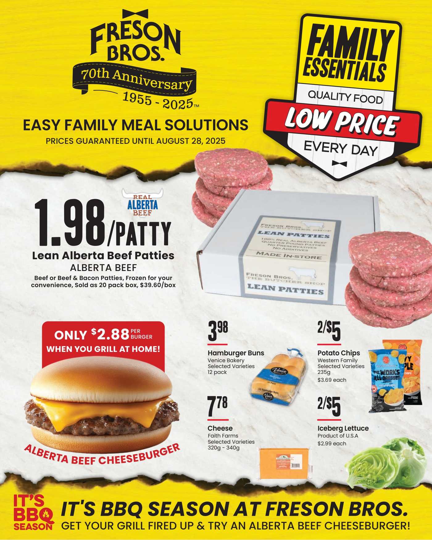 Freson Bros. Family Essentials Flyer August 1 to 28