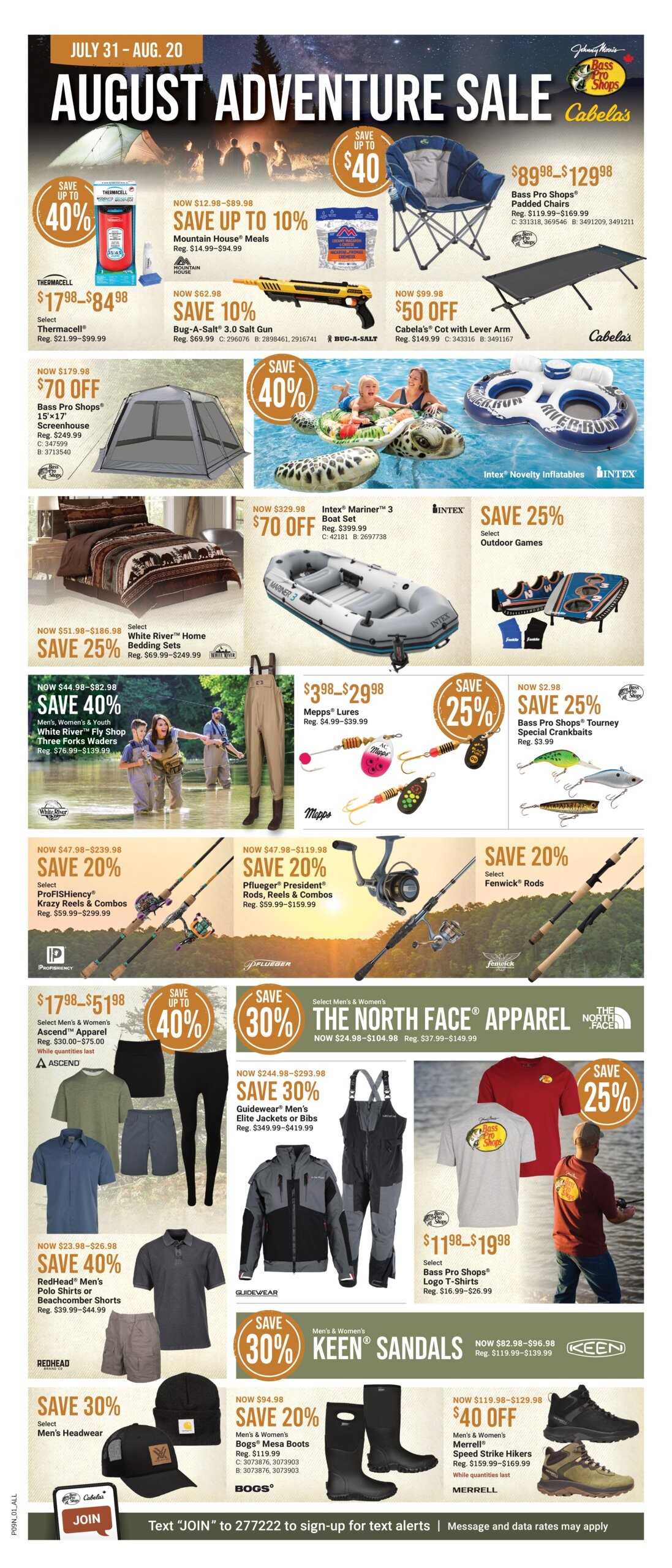 Bass Pro Shops Flyer July 31 to August 20