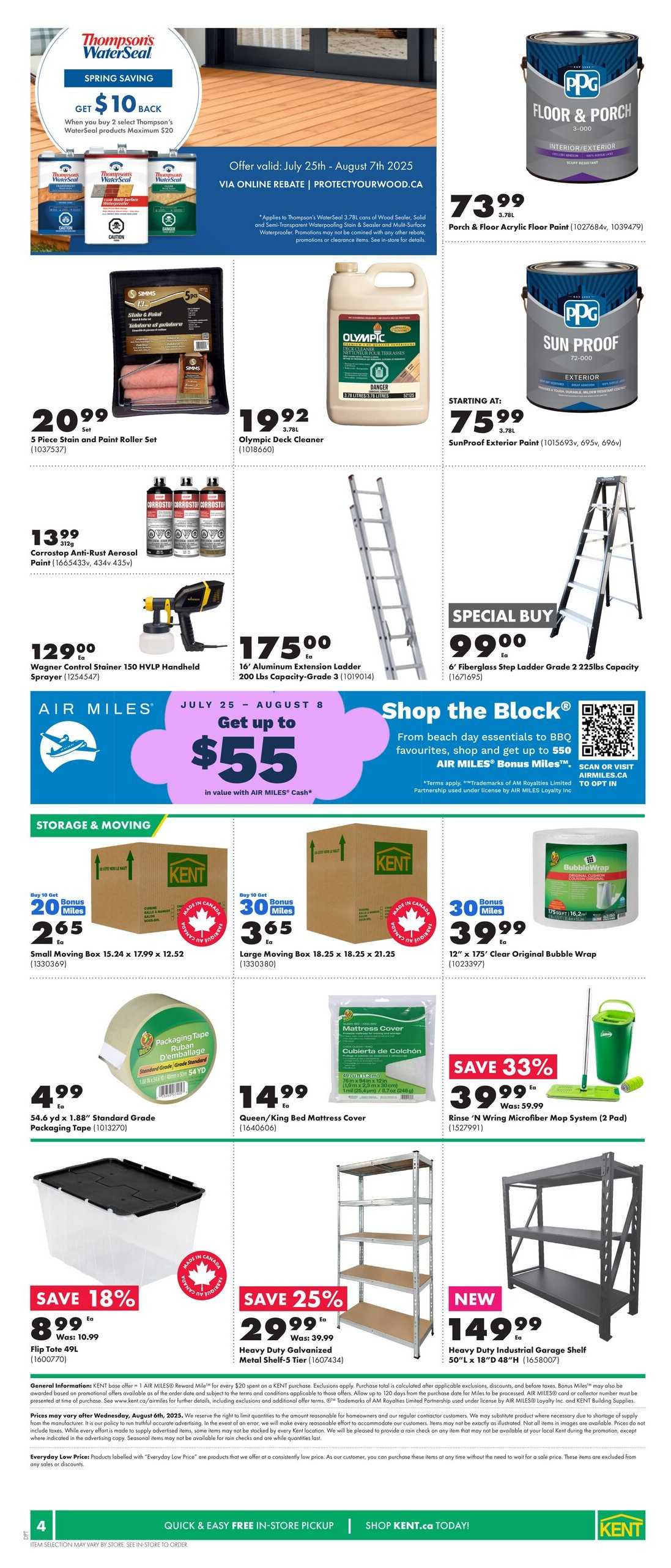 Kent Building Supplies Flyer July 31 to August 6