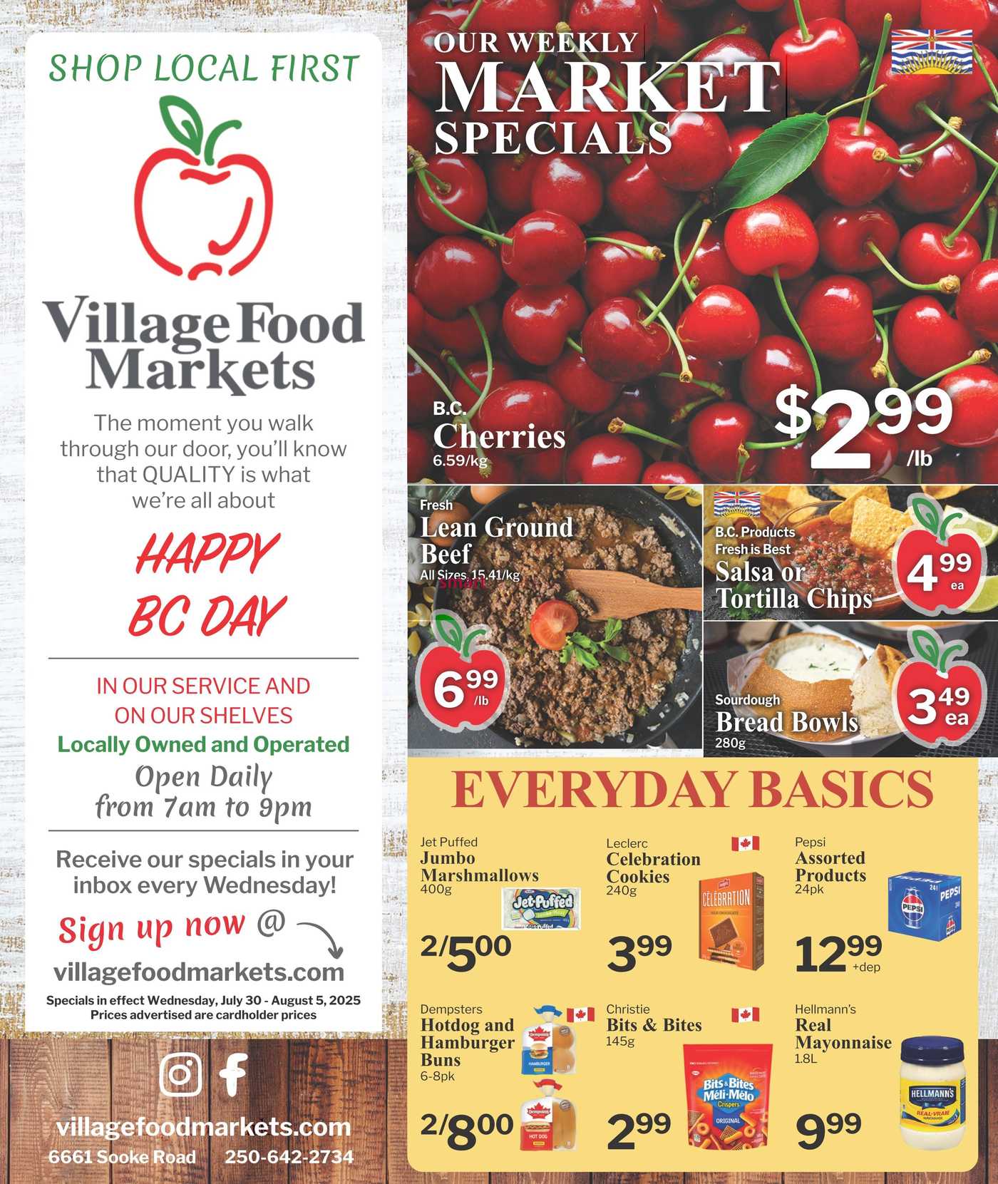 Village Food Markets Flyer July 30 to August 5
