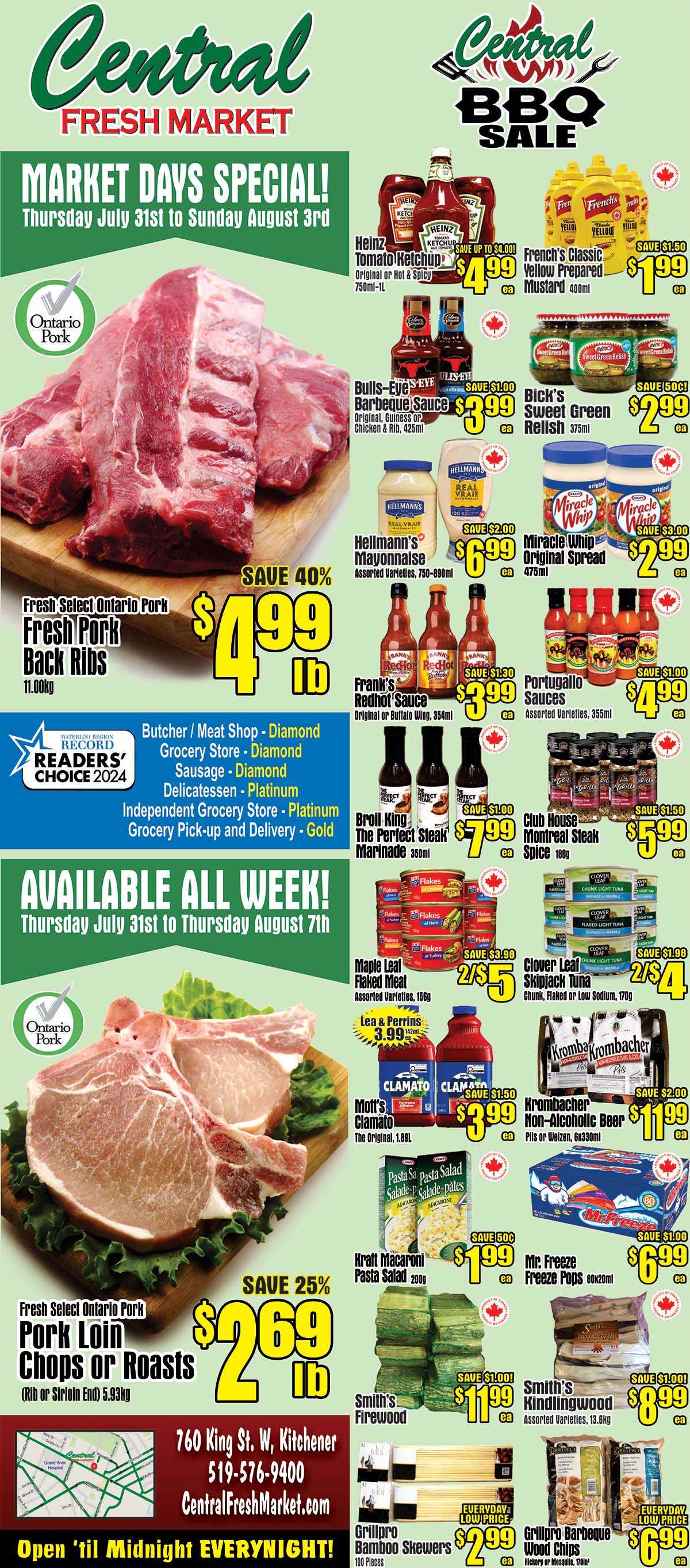 Central Fresh Market Flyer July 31 to August 7