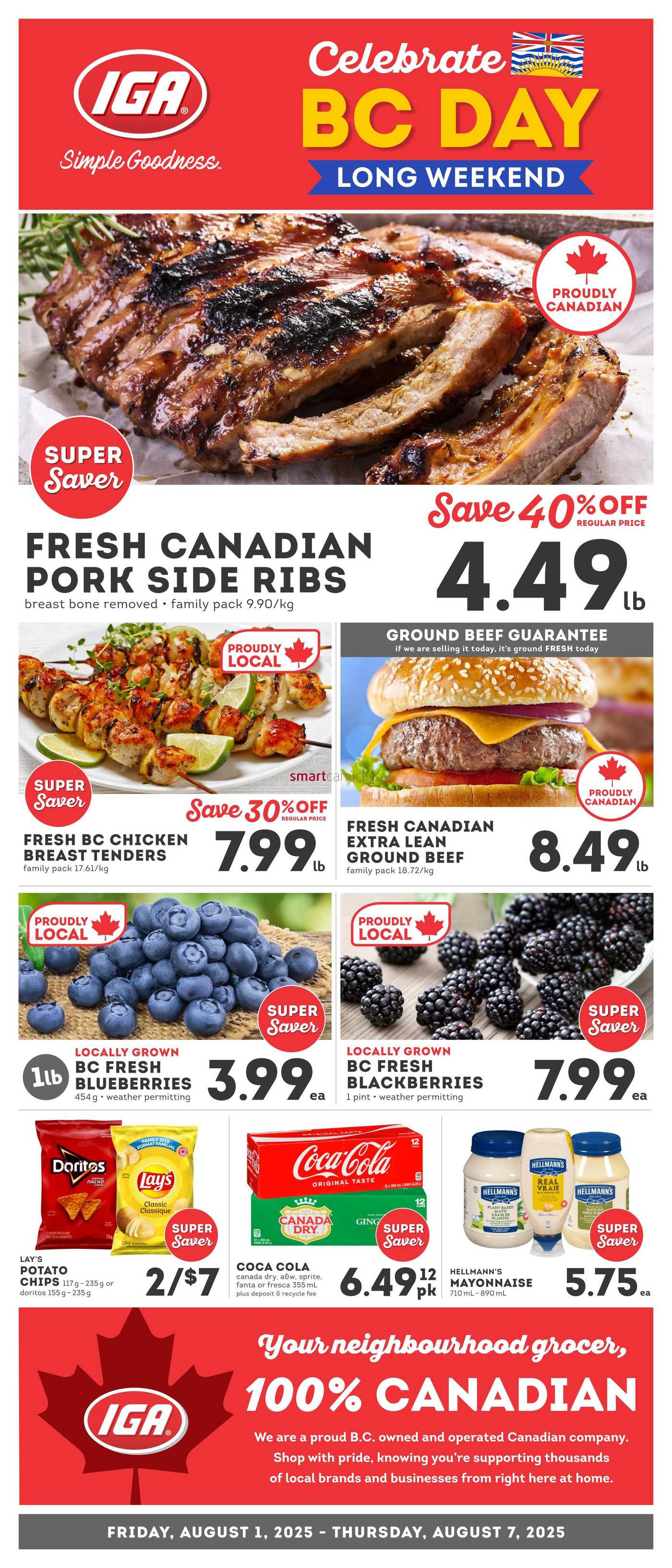 IGA Stores of BC Flyer August 1 to 7
