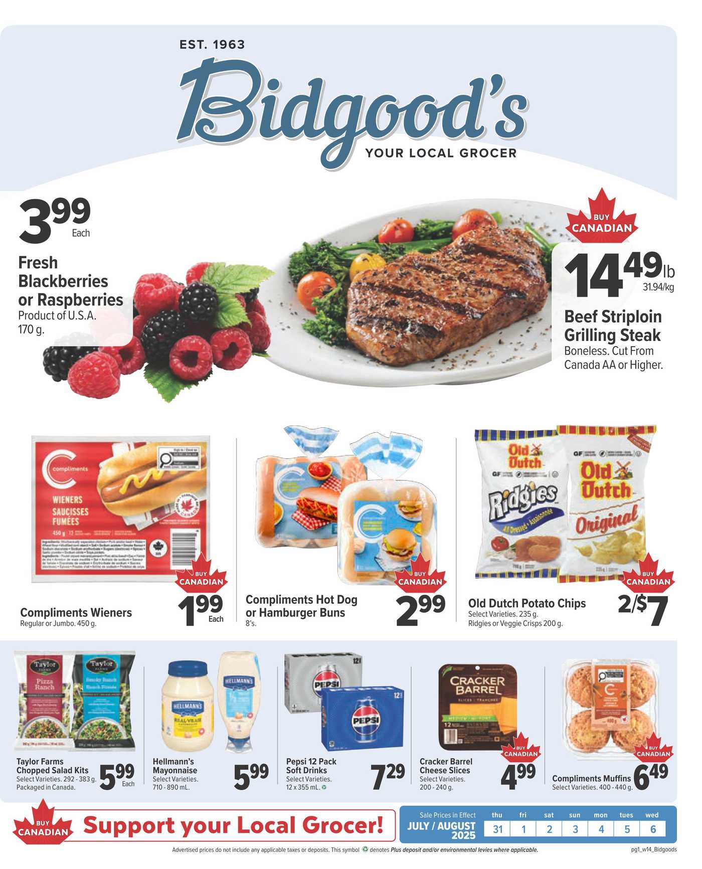 Bidgood's Flyer July 31 to August 6