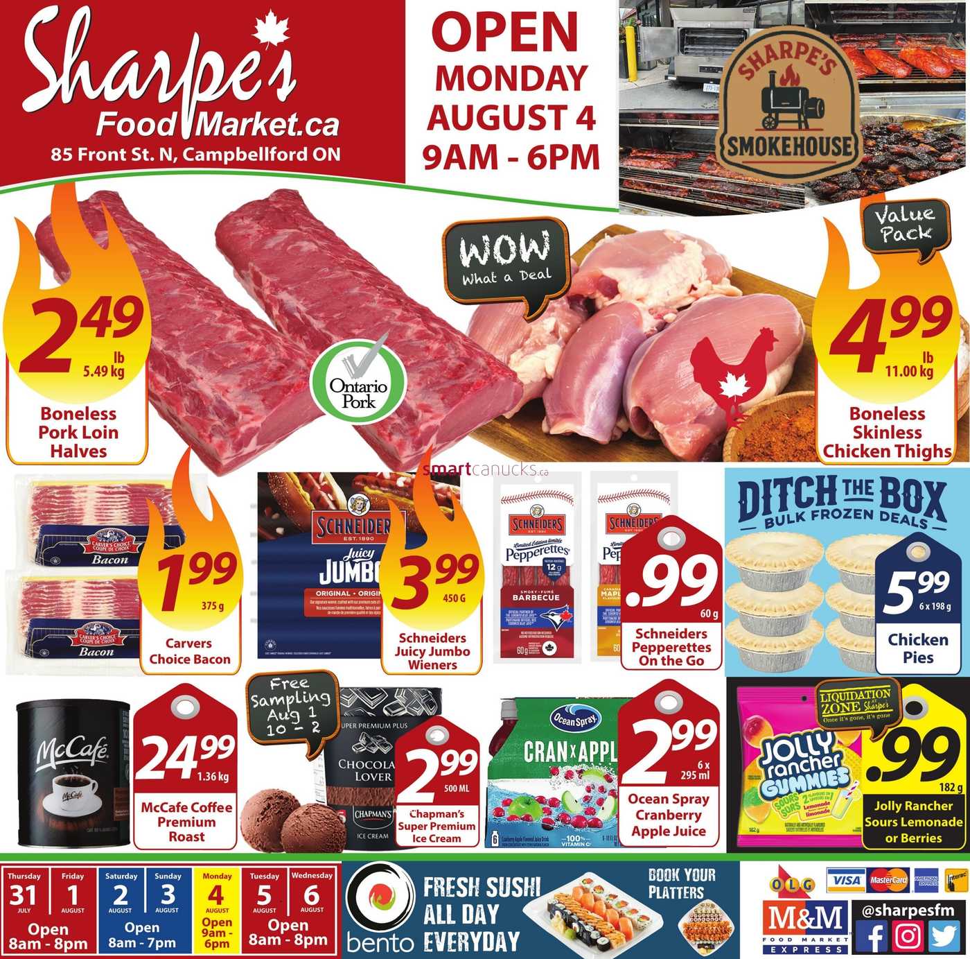 Sharpe's Food Market Flyer July 31 to August 6