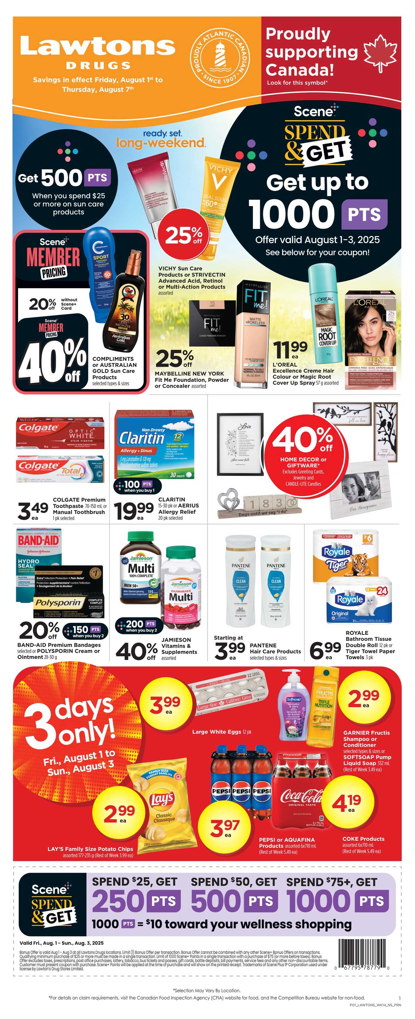 Lawtons Drugs Flyer August 1 to 7
