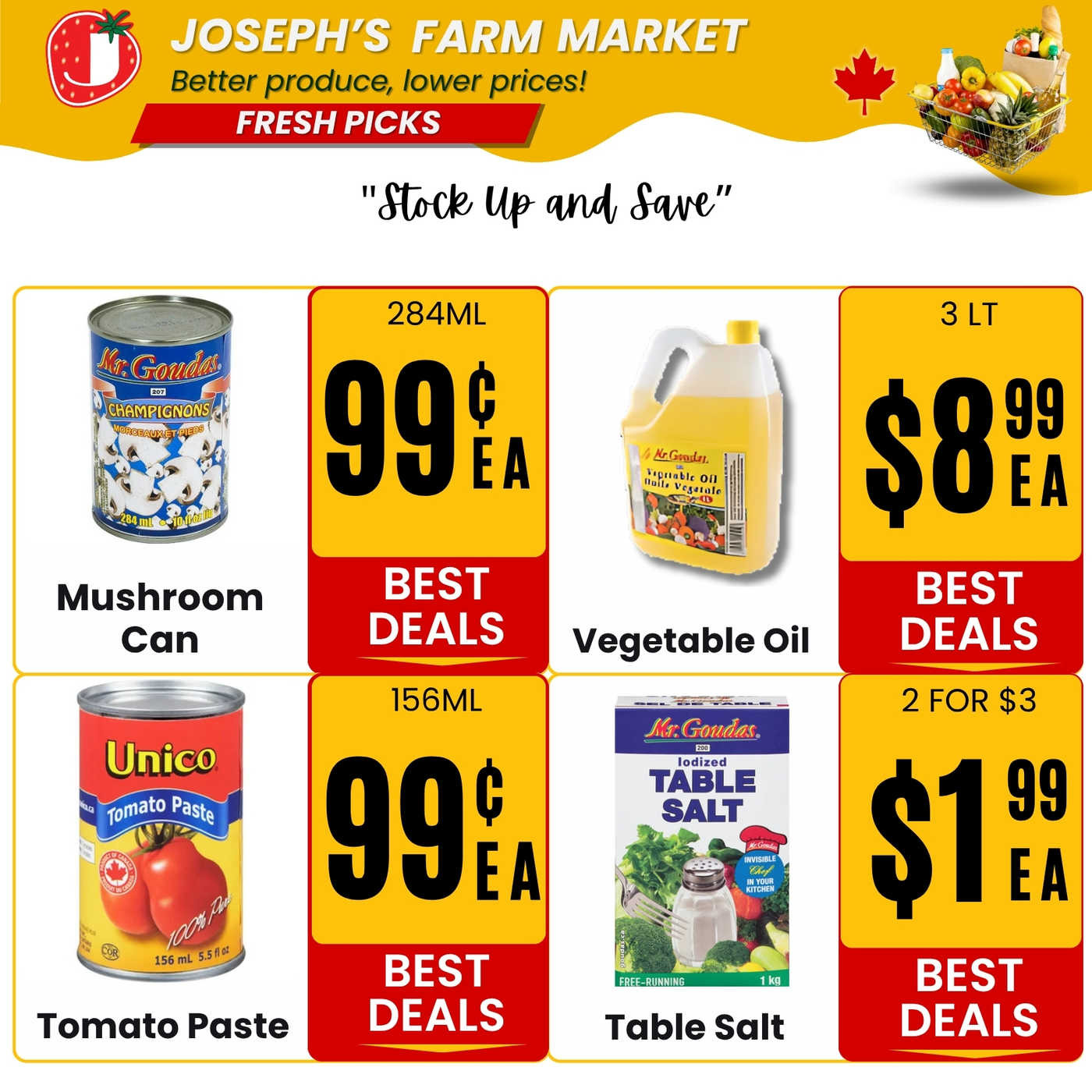 Joseph's Farm Market Flyer August 1 to 6