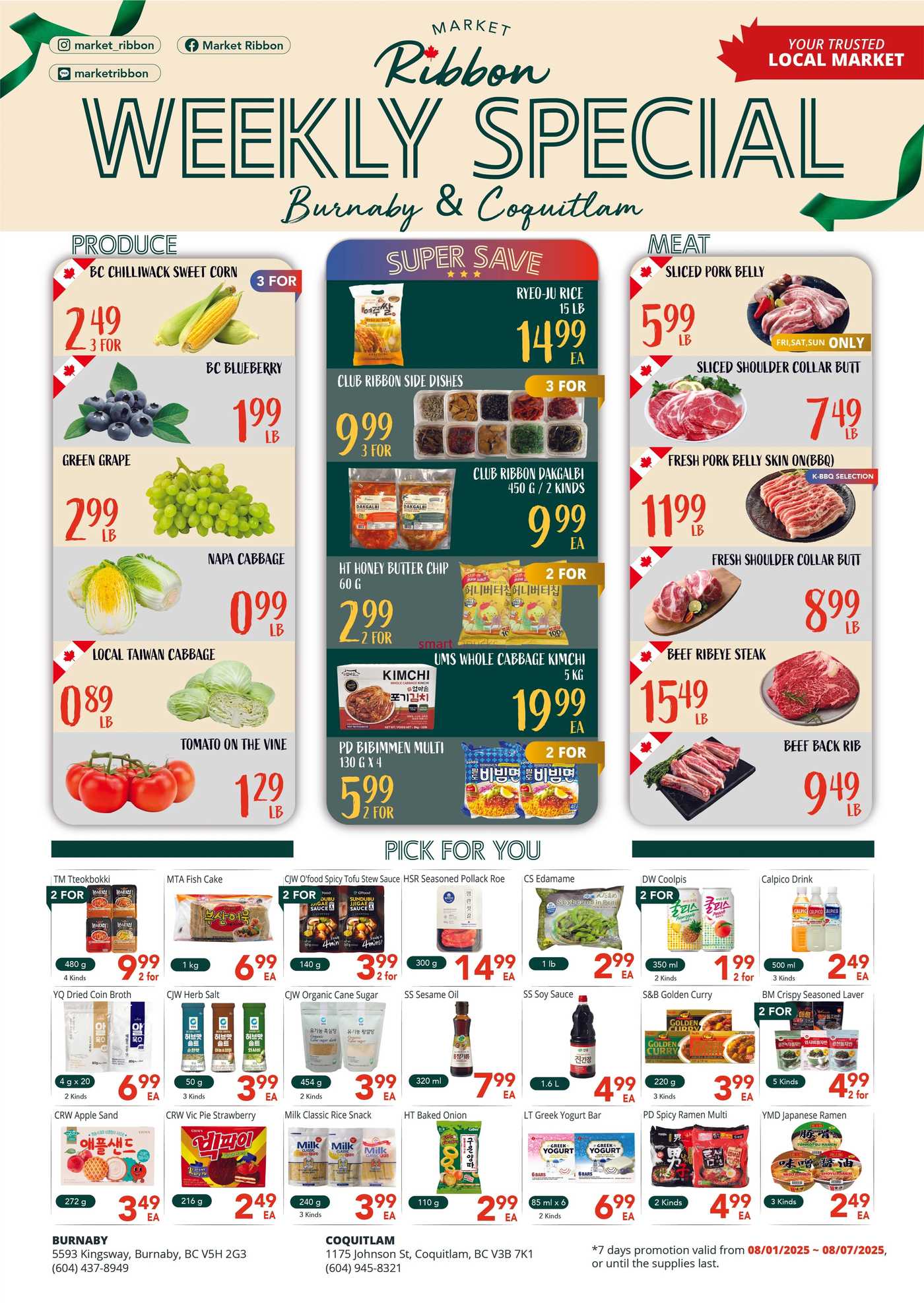 Market Ribbon Flyer August 1 to 7