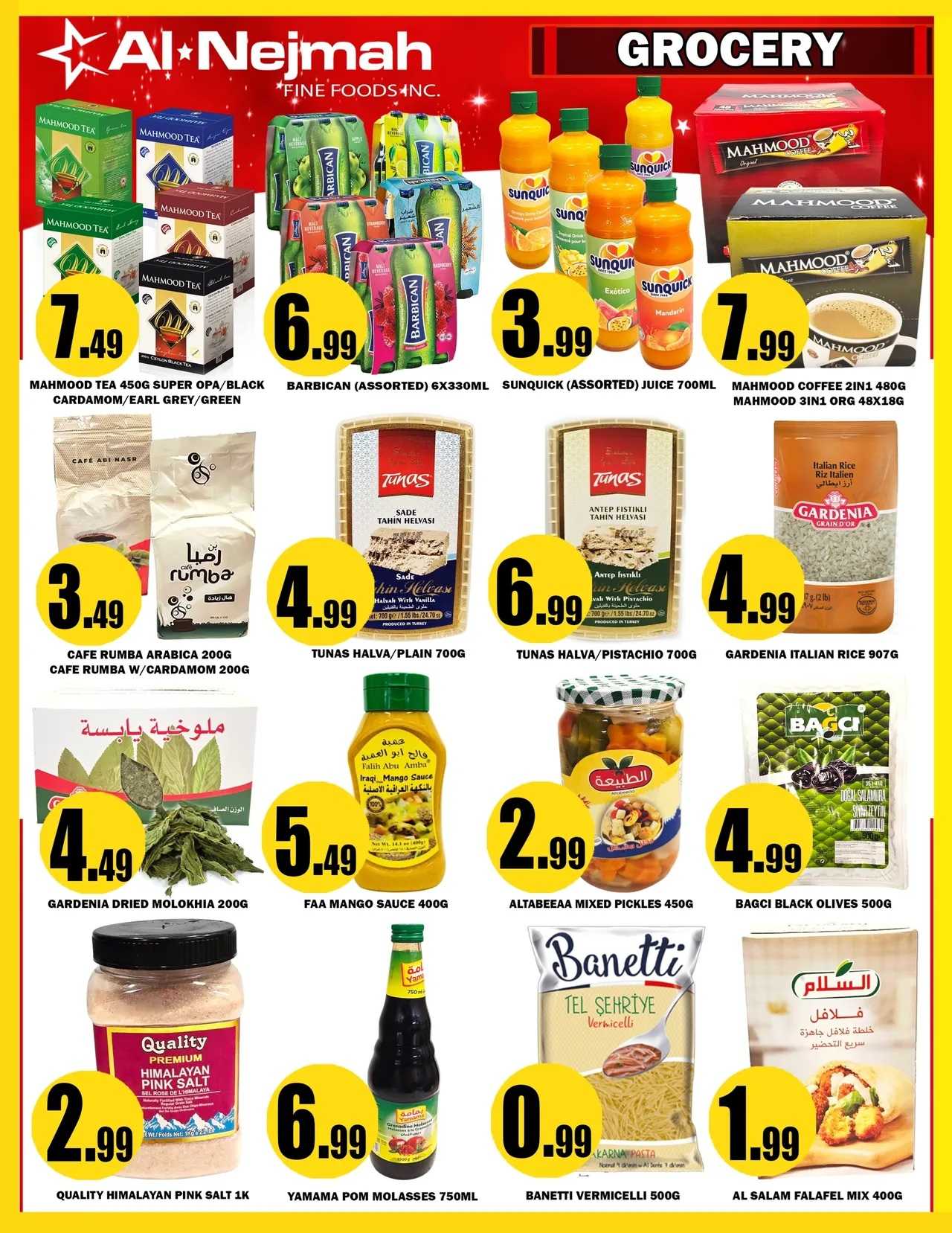 Alnejmah Fine Foods Inc. Flyer August 1 to 7