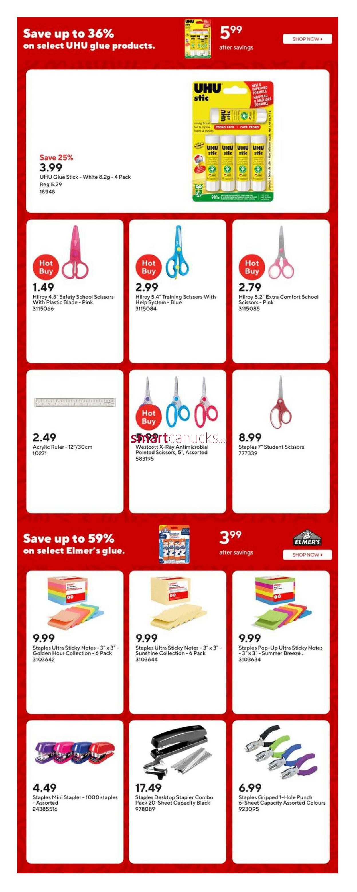 Staples Flyer August 1 to 7