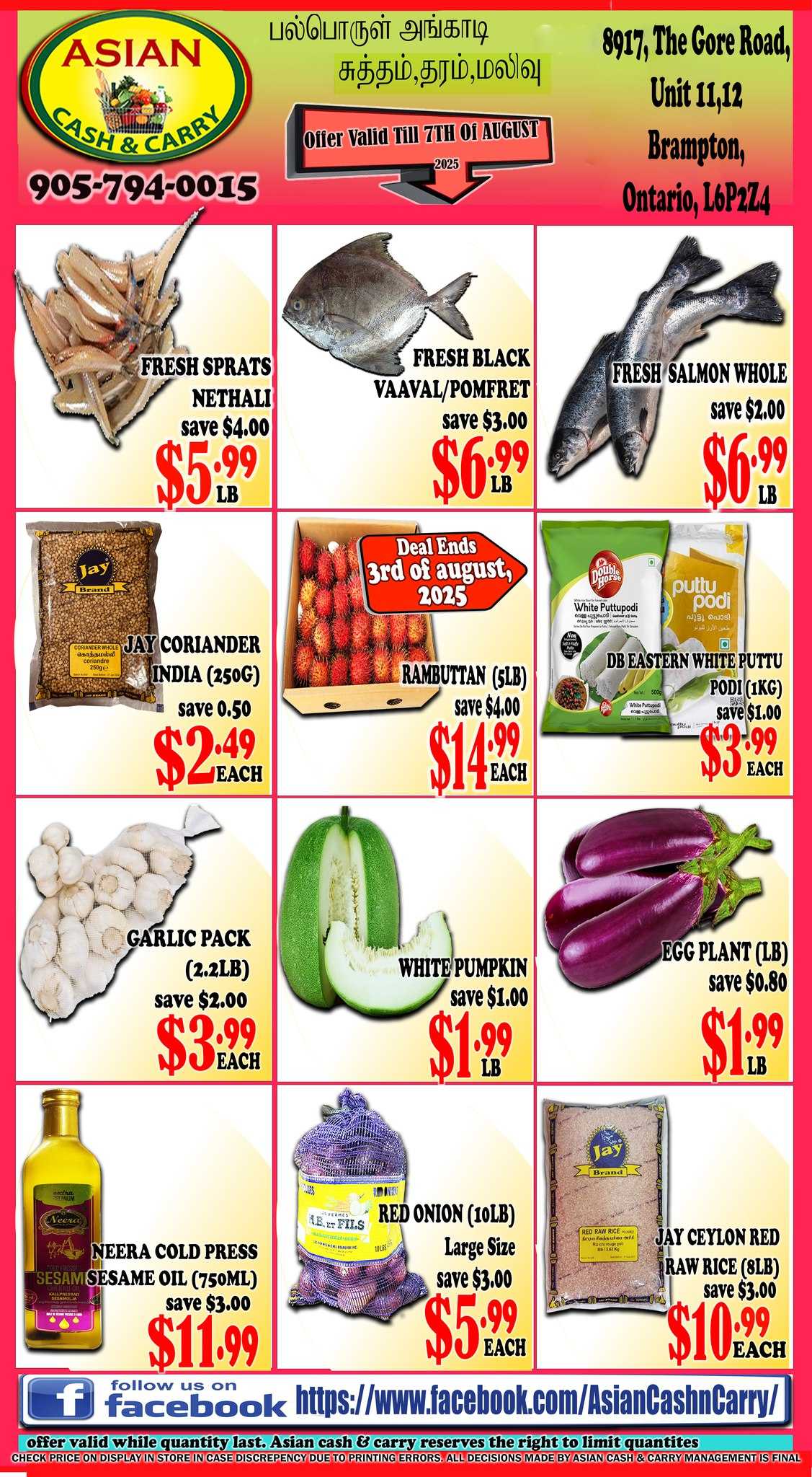 Asian Cash & Carry Flyer August 1 to 7